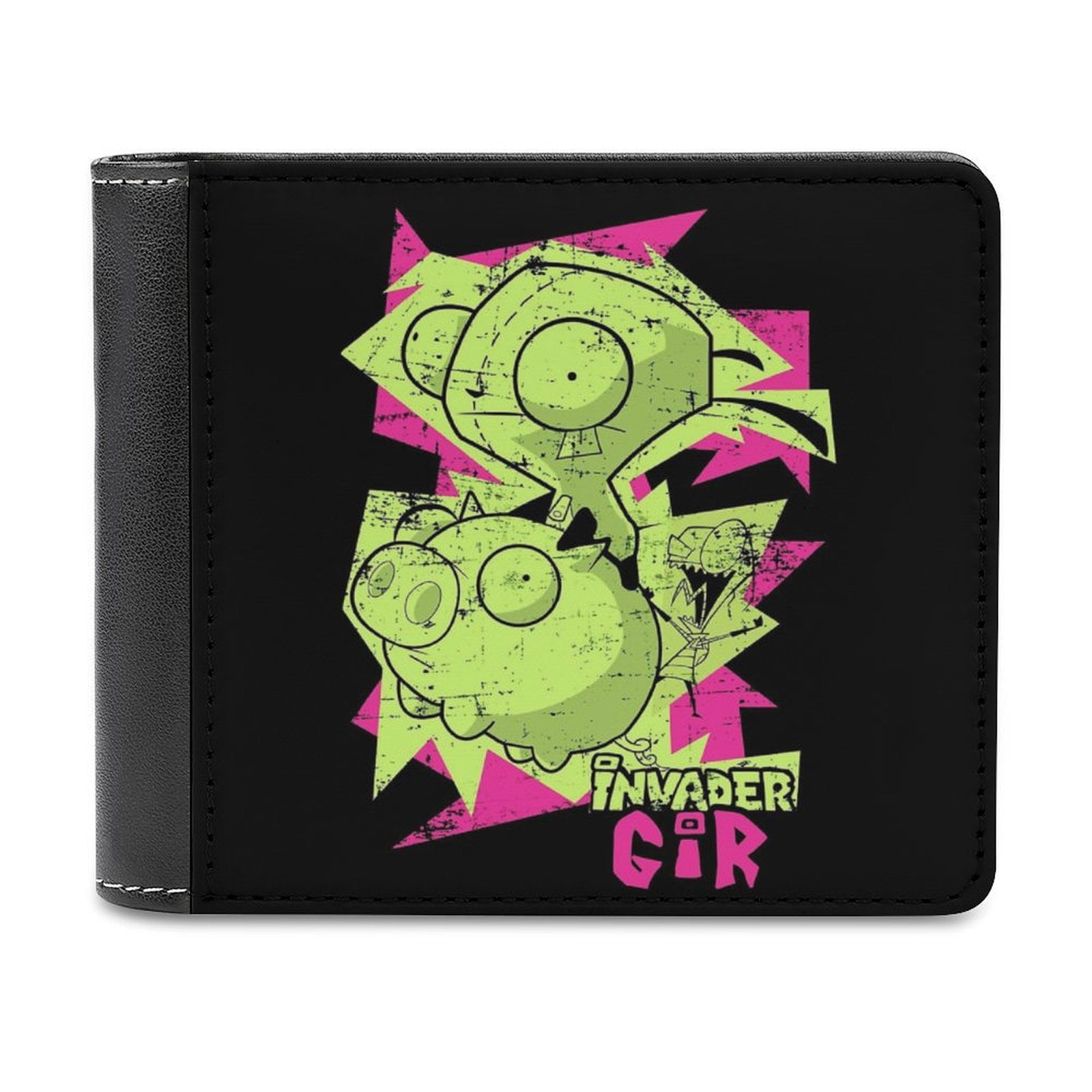 Invader Zim Leather Wallet Slim Card Wallet Bifold RFID Blocking Card ...