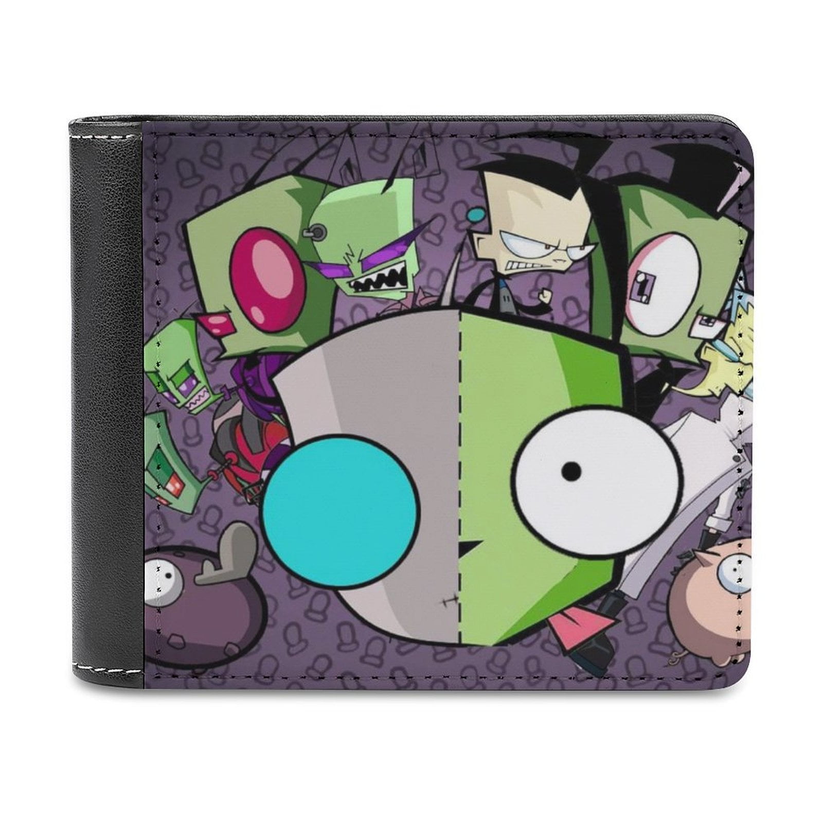 Invader Zim Leather Wallet Slim Card Wallet Bifold RFID Blocking Card ...