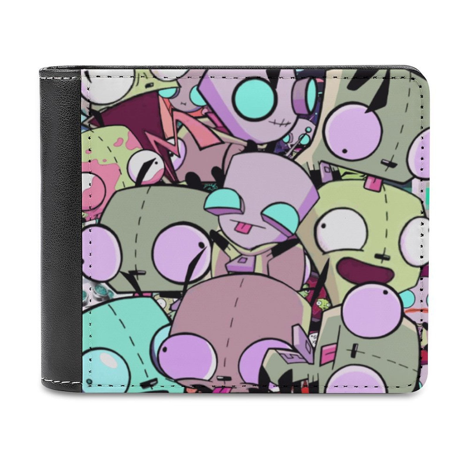 Invader Zim Leather Wallet Slim Card Wallet Bifold RFID Blocking Card ...
