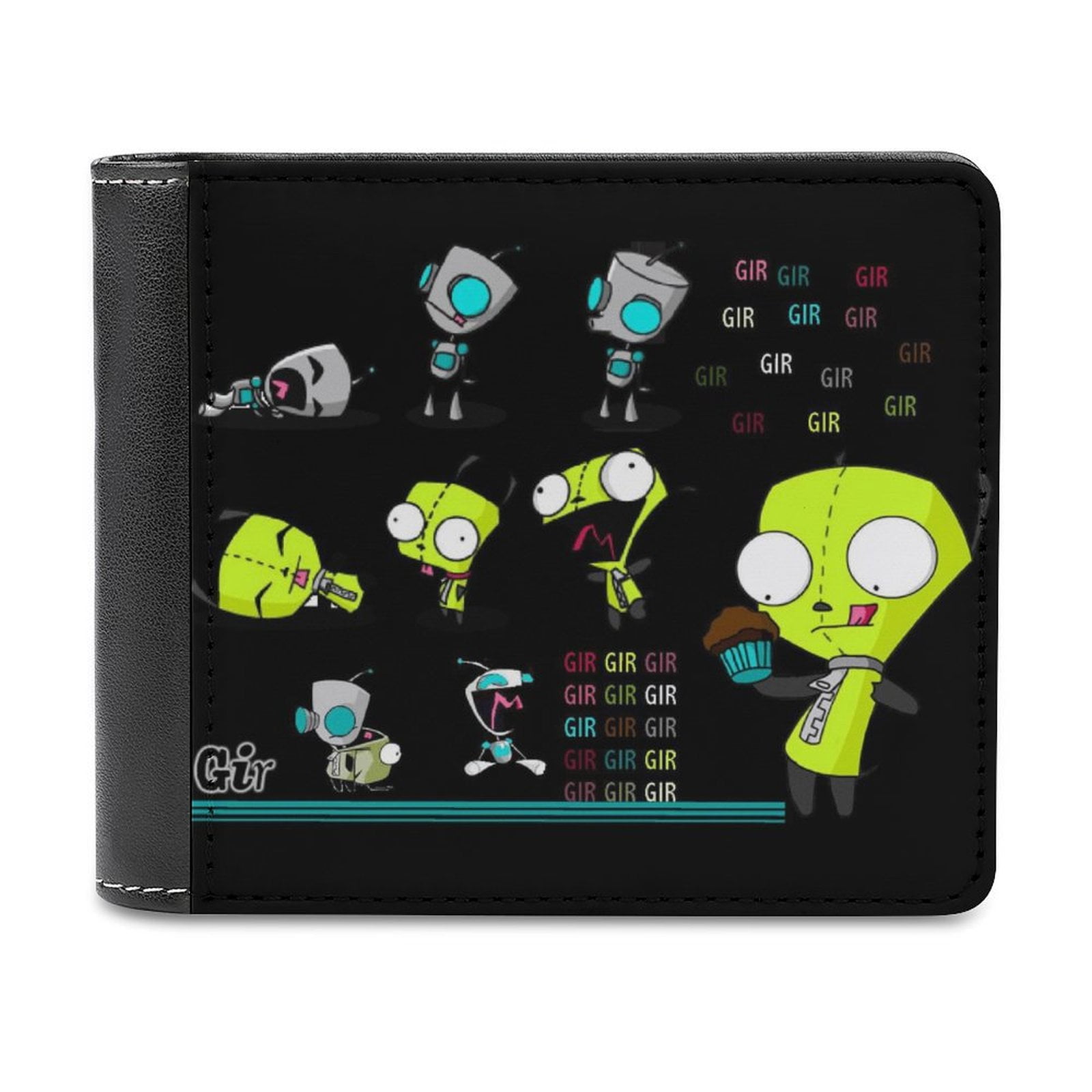 Invader Zim Leather Wallet Slim Card Wallet Bifold RFID Blocking Card ...