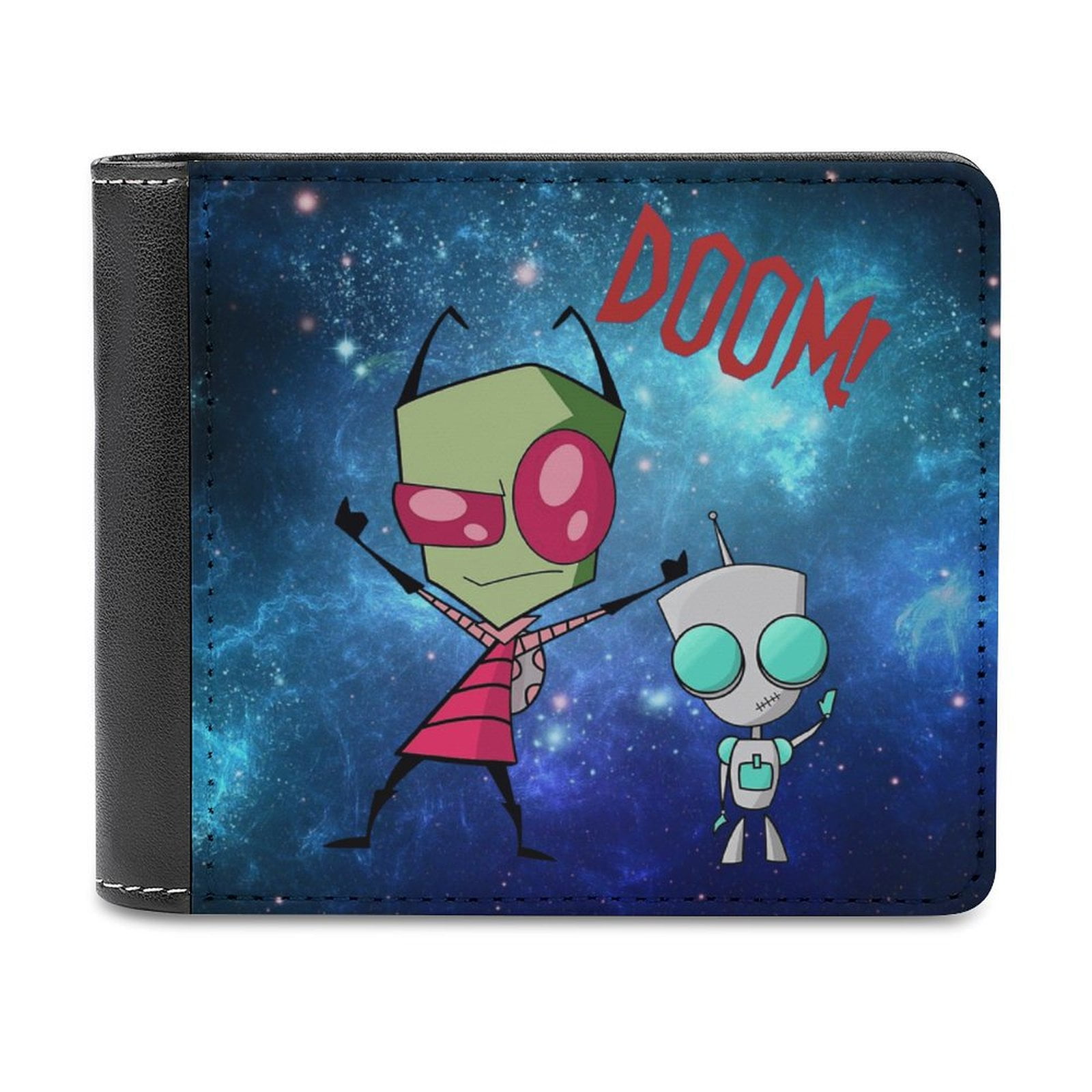 Invader Zim Leather Wallet Slim Card Wallet Bifold RFID Blocking Card ...