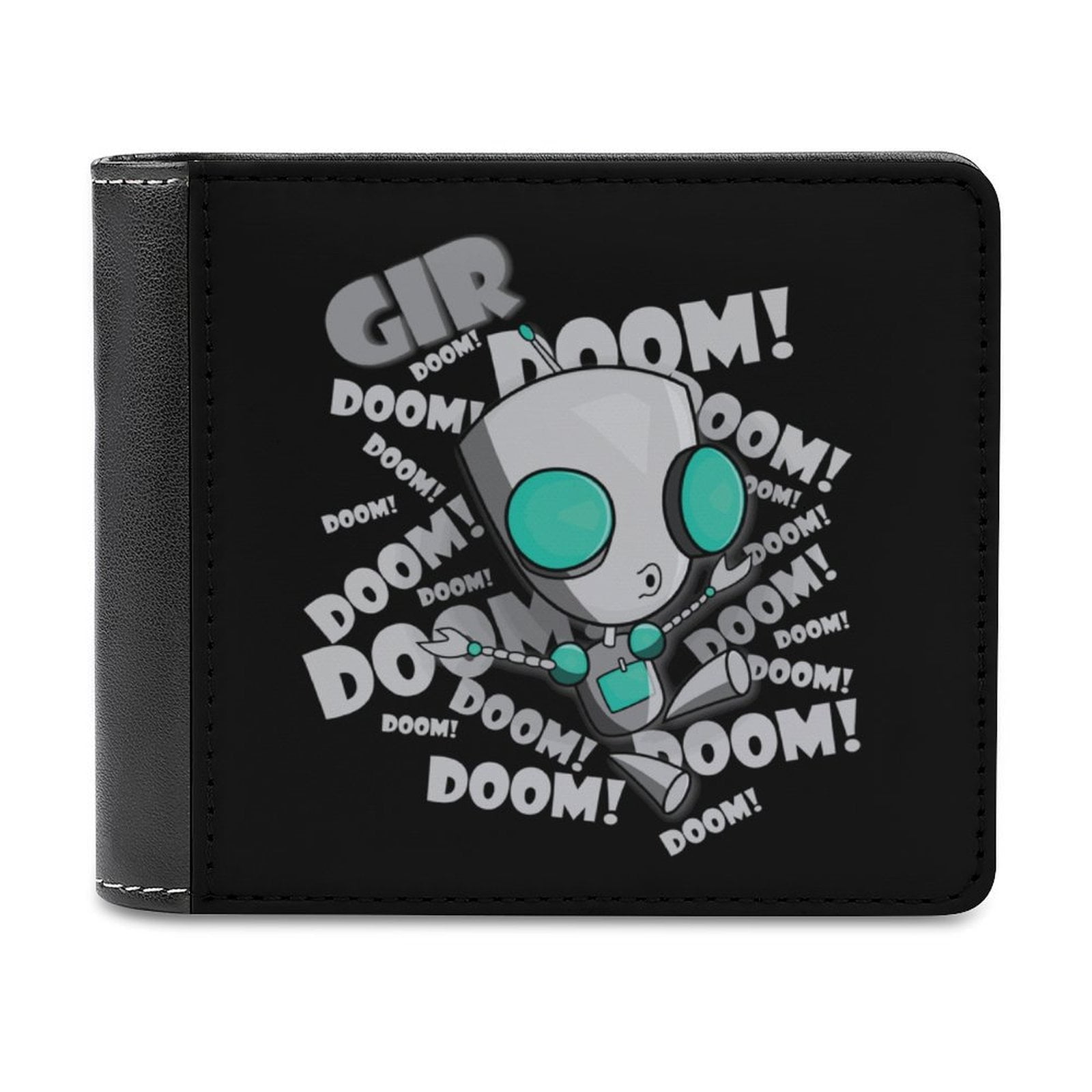 Invader Zim Leather Wallet Slim Card Wallet Bifold RFID Blocking Card ...
