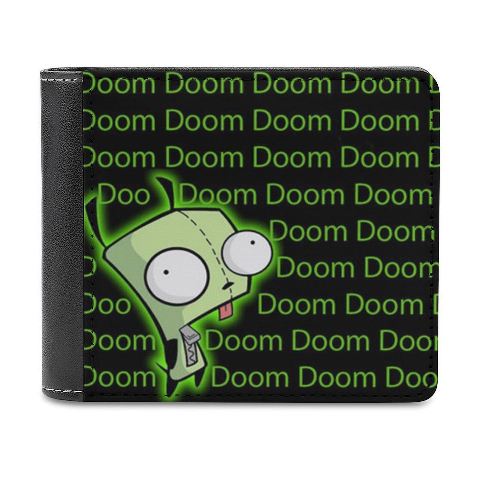 Invader Zim Leather Wallet Slim Card Wallet Bifold RFID Blocking Card ...