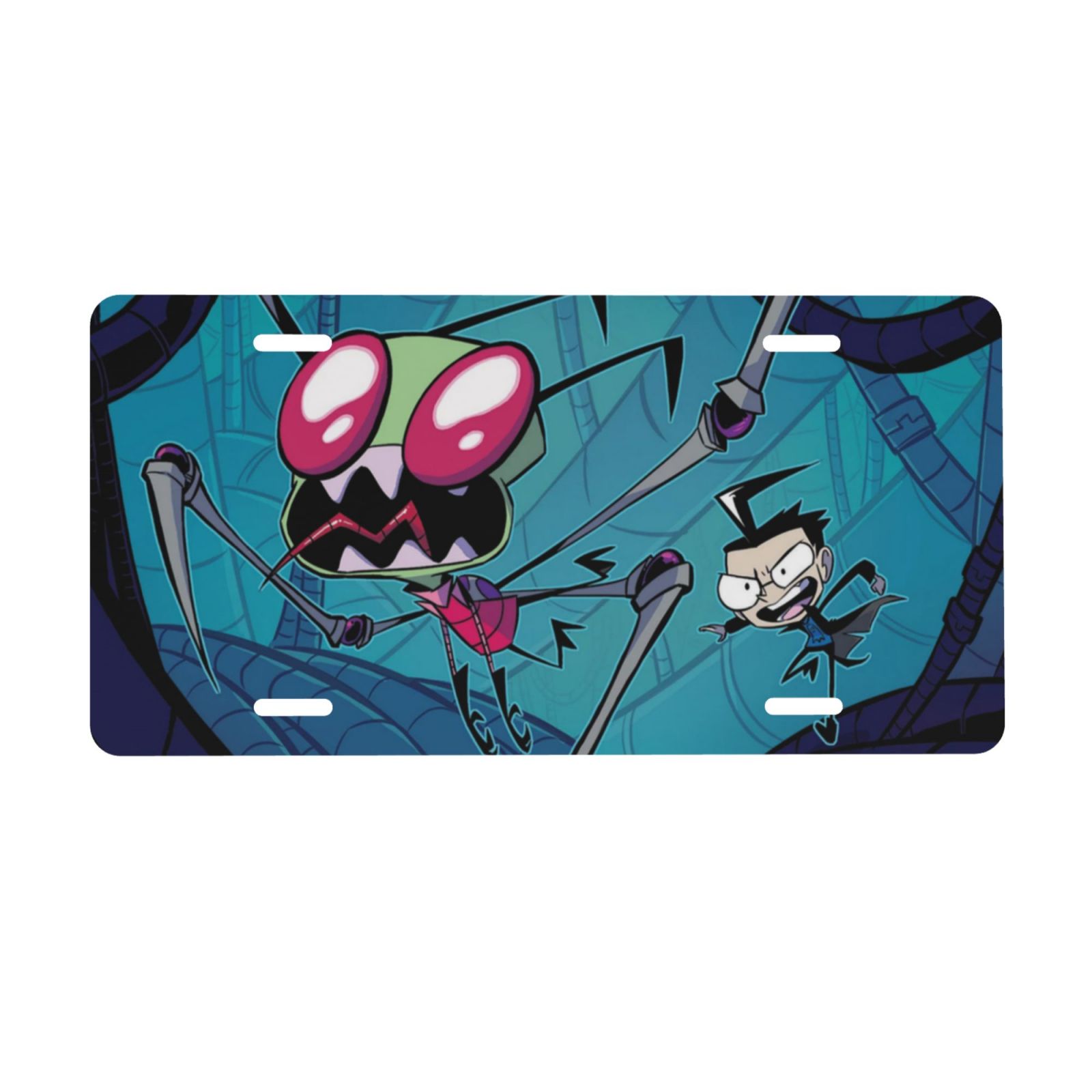 Invader Zim License Plate Cover Aluminum Novelty Vanity Tag Protection ...