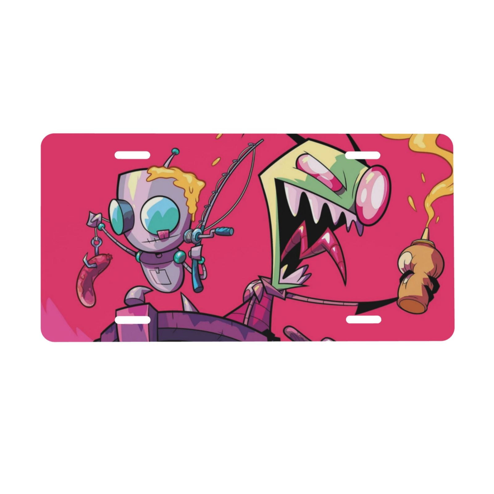 Invader Zim License Plate Cover Aluminum Novelty Vanity Tag Protection ...