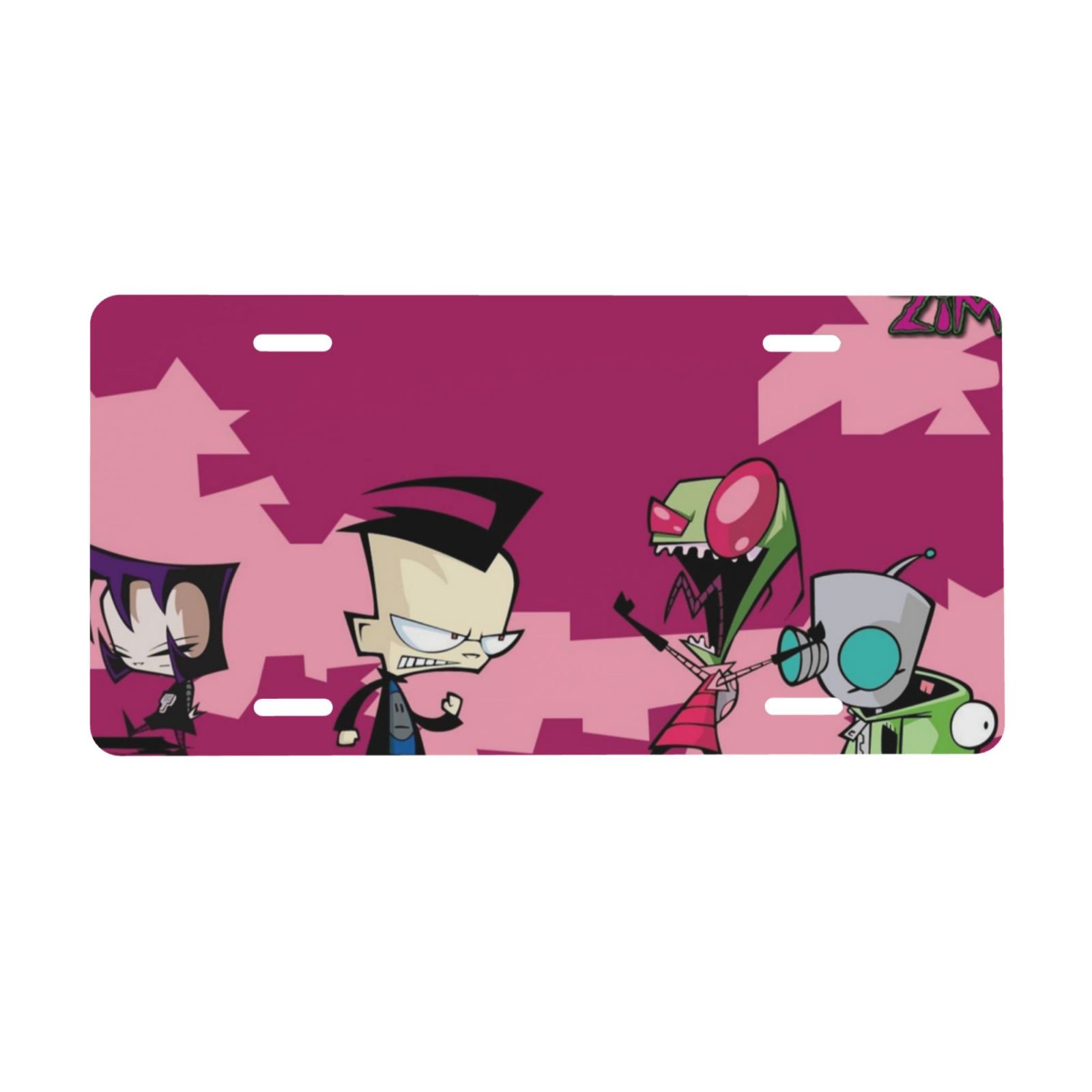 Invader Zim License Plate Cover Aluminum Novelty Vanity Tag Protection ...