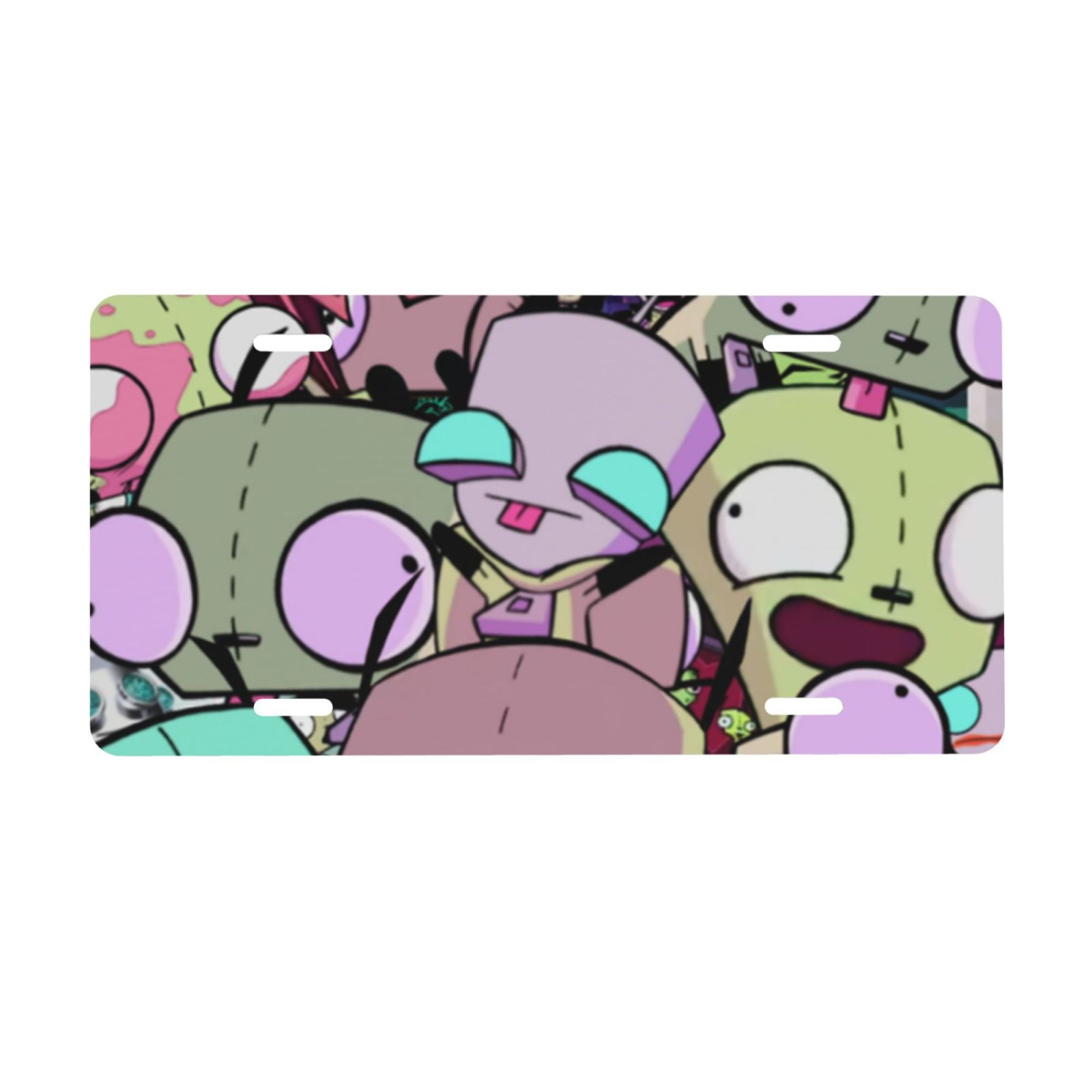 Invader Zim License Plate Cover Aluminum Novelty Vanity Tag Protection ...