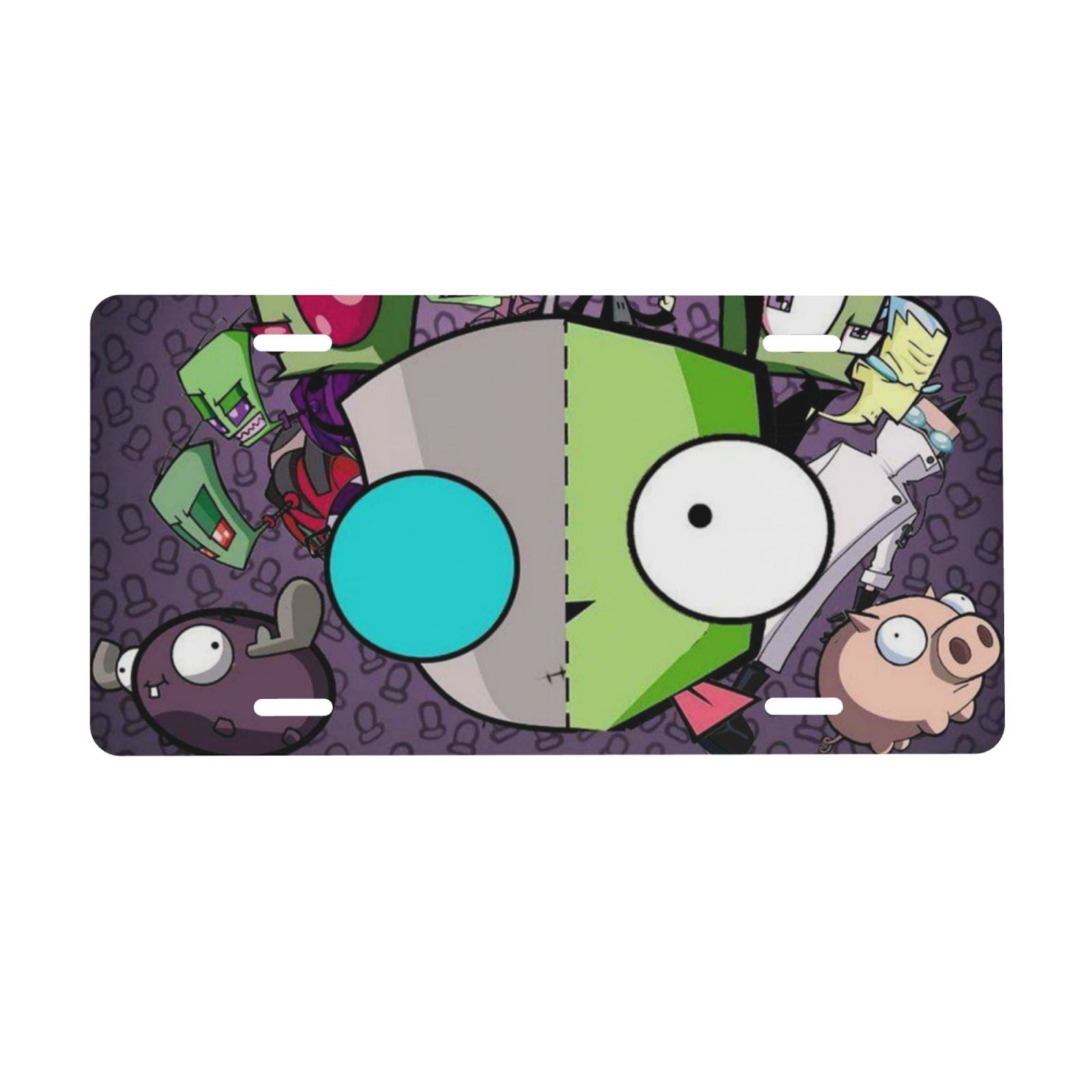 Invader Zim License Plate Cover Aluminum Novelty Vanity Tag Protection ...