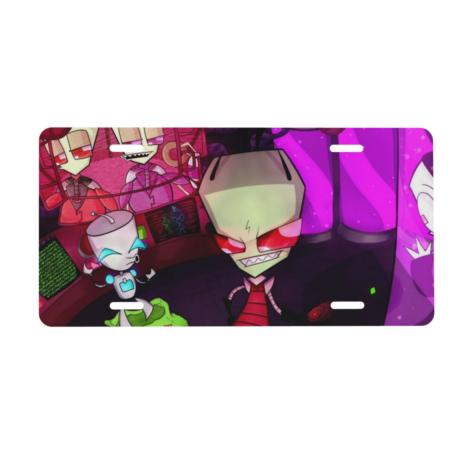 Invader Zim License Plate Cover Aluminum Novelty Vanity Tag Protection ...