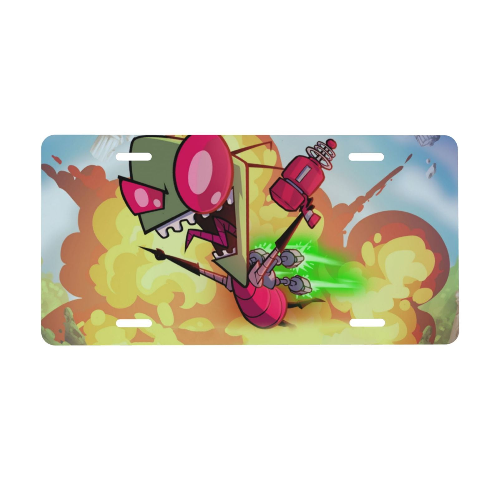 Invader Zim License Plate Cover Aluminum Novelty Vanity Tag Protection ...