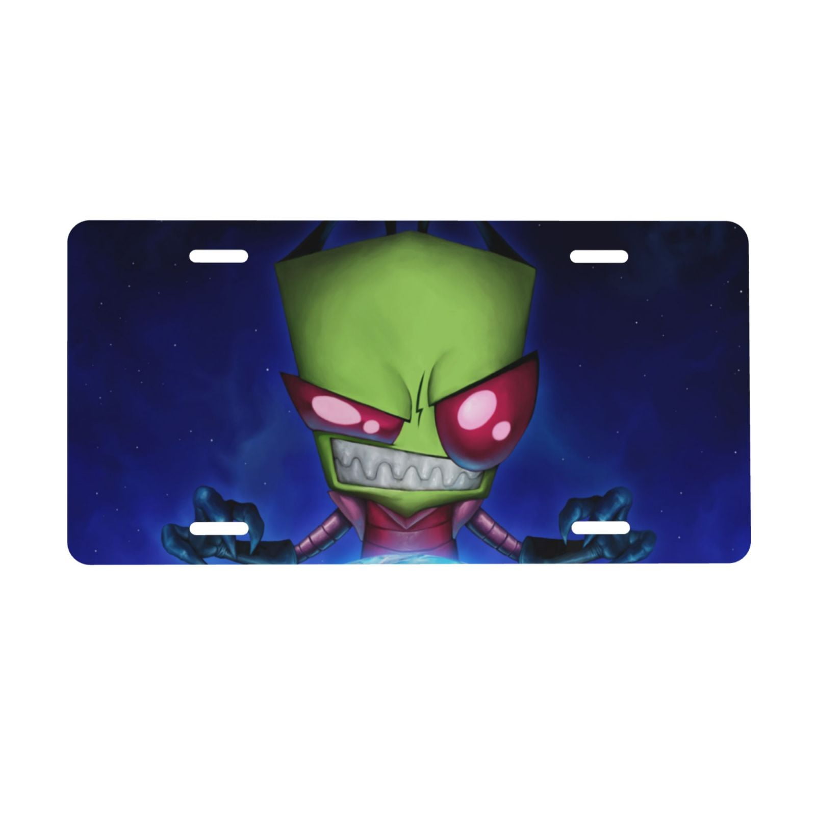 Invader Zim License Plate Cover Aluminum Novelty Vanity Tag Protection ...