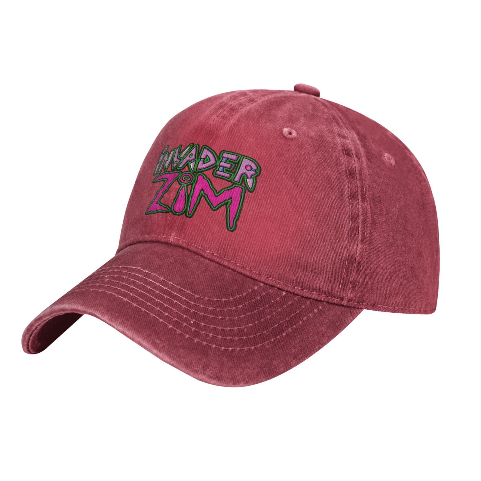 Invader Zim Logo Cowboy Hat Unisex Baseball Cap Retro Denim Dad Hat Cotton Casquette Adjustable ...