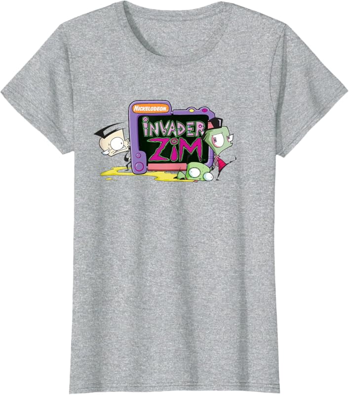 Invader Zim Logo With Gir And Dib T-Shirt - Walmart.com