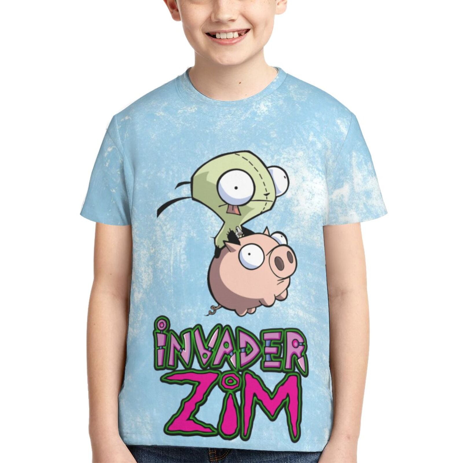 Invader Zim Logo Youth Unisex T-Shirt Crewneck Short Sleeve Double ...