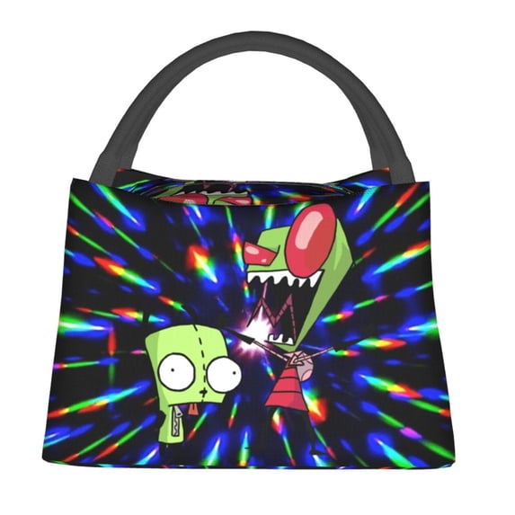 Invader Zim Lunch Bag Portable Reusable Tote Bag Lunch Box Insulated ...