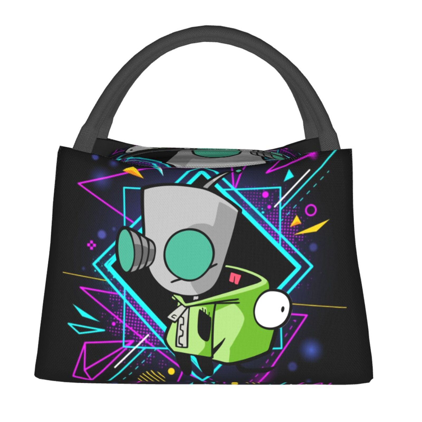 Invader Zim Lunch Bag Portable Reusable Tote Bag Lunch Box Insulated ...