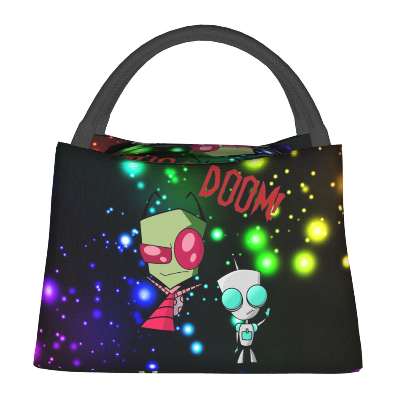 Invader Zim Lunch Bag Portable Reusable Tote Bag Lunch Box Insulated ...