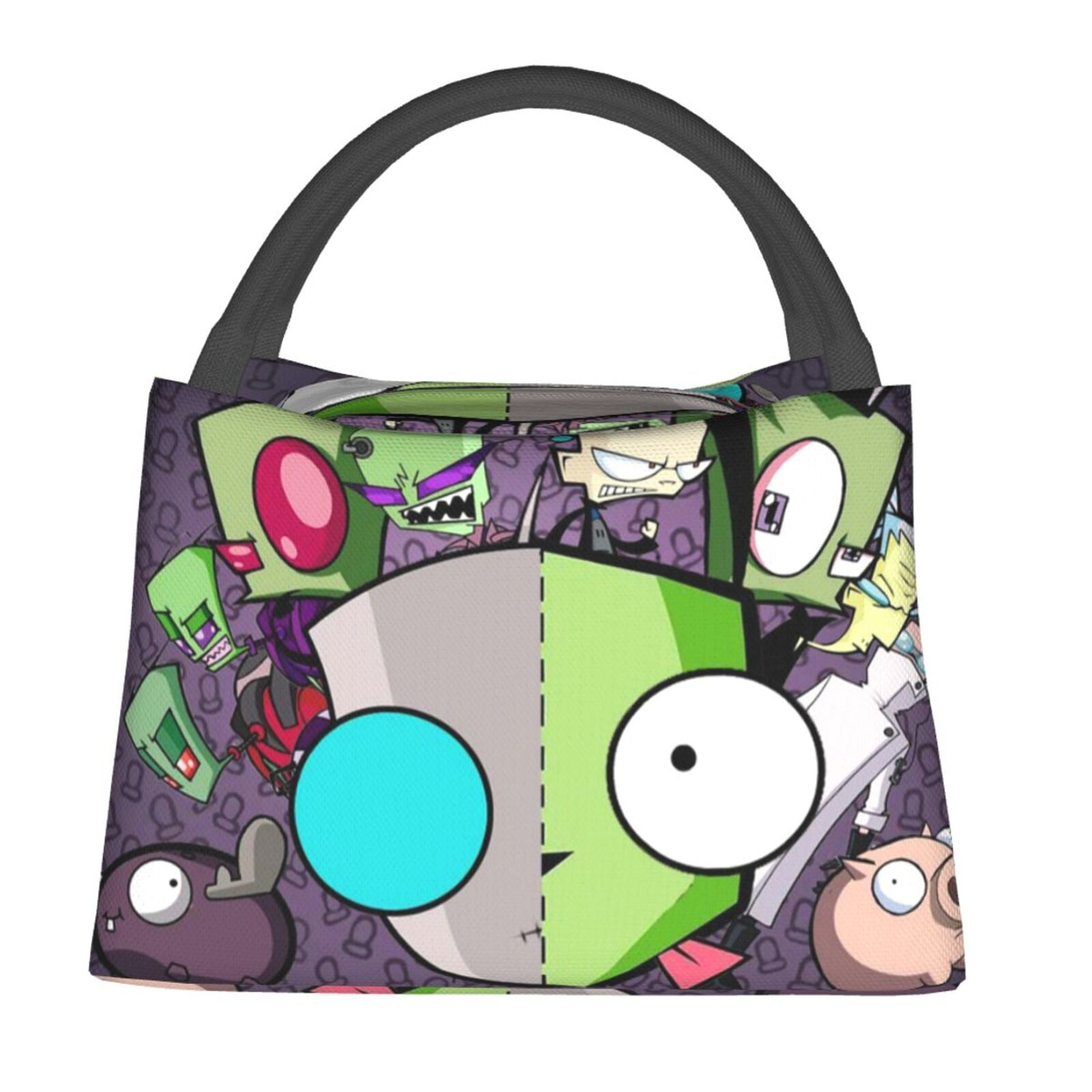 Invader Zim Lunch Bag Portable Reusable Tote Bag Lunch Box Insulated ...