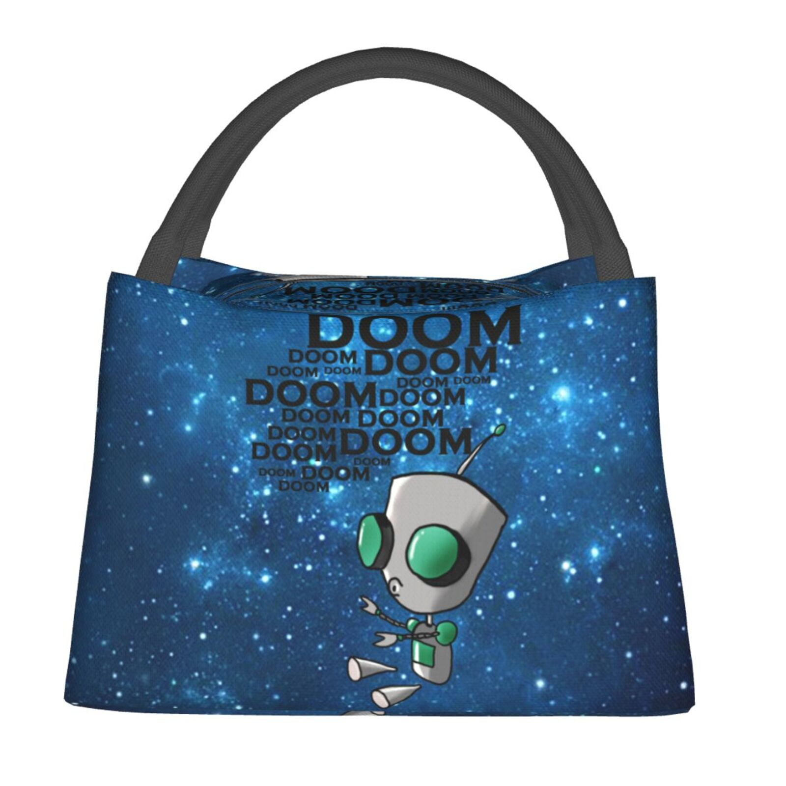 Invader Zim Lunch Bag Portable Reusable Tote Bag Lunch Box Insulated ...