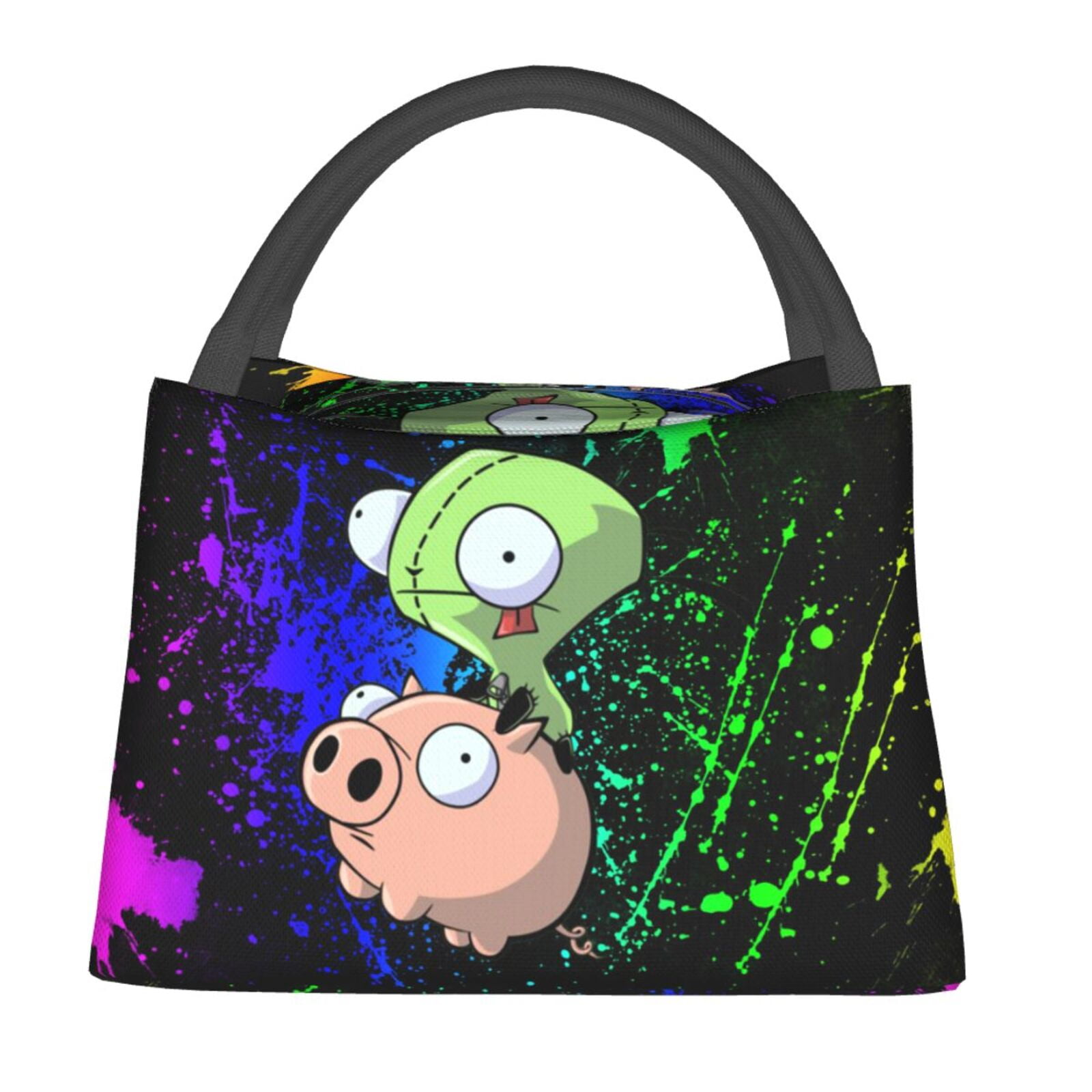 Invader Zim Lunch Bag Portable Reusable Tote Bag Lunch Box Insulated ...