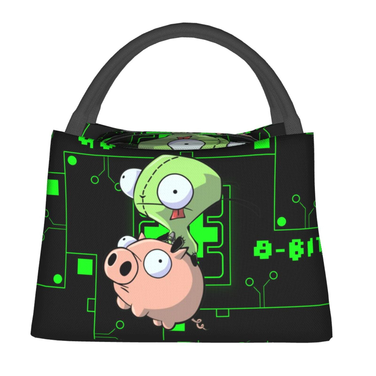Invader Zim Lunch Bag Portable Reusable Tote Bag Lunch Box Insulated ...