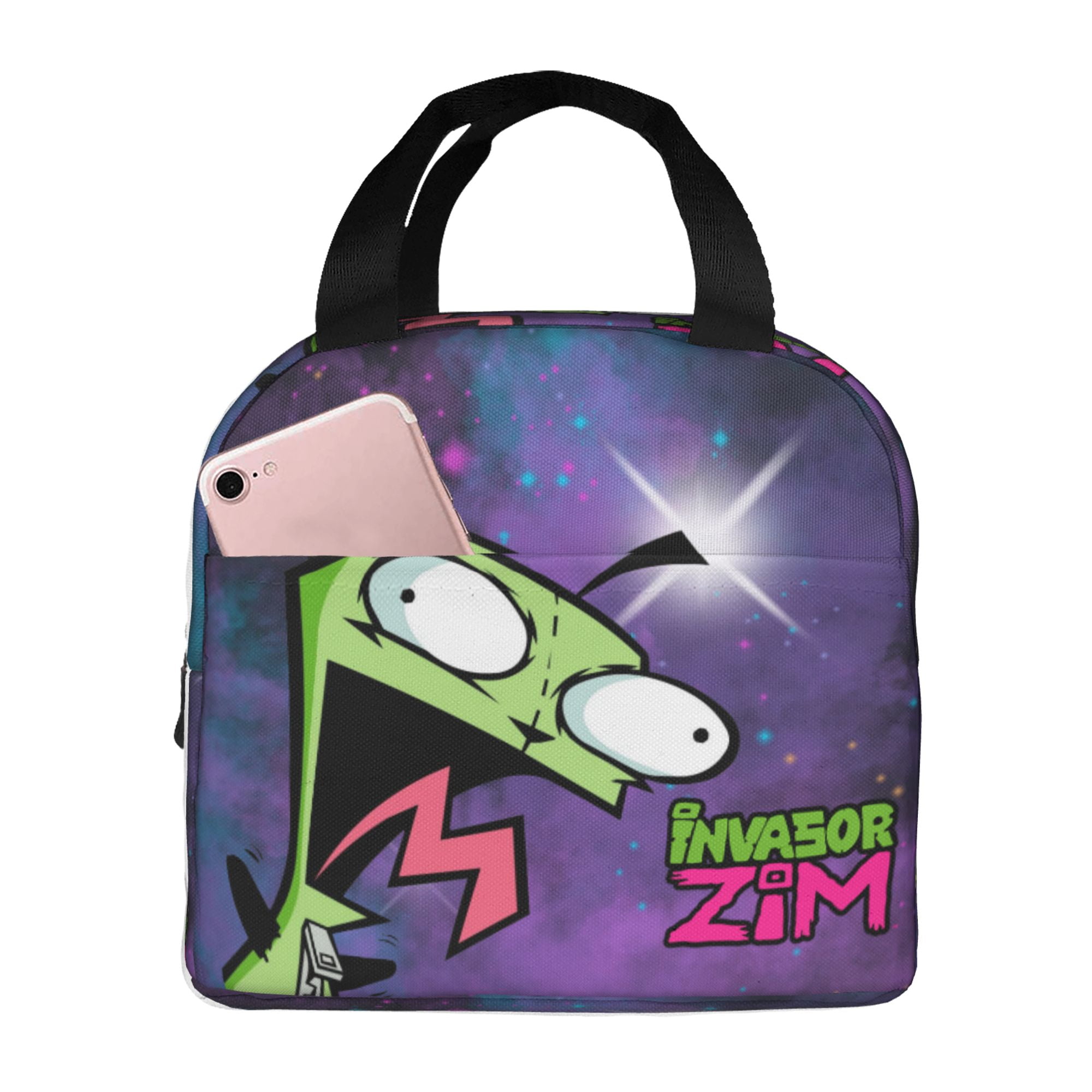 Invader Zim Lunch Bag Tote Bag Insulated Lunch Box Picnic Beach Fishing ...