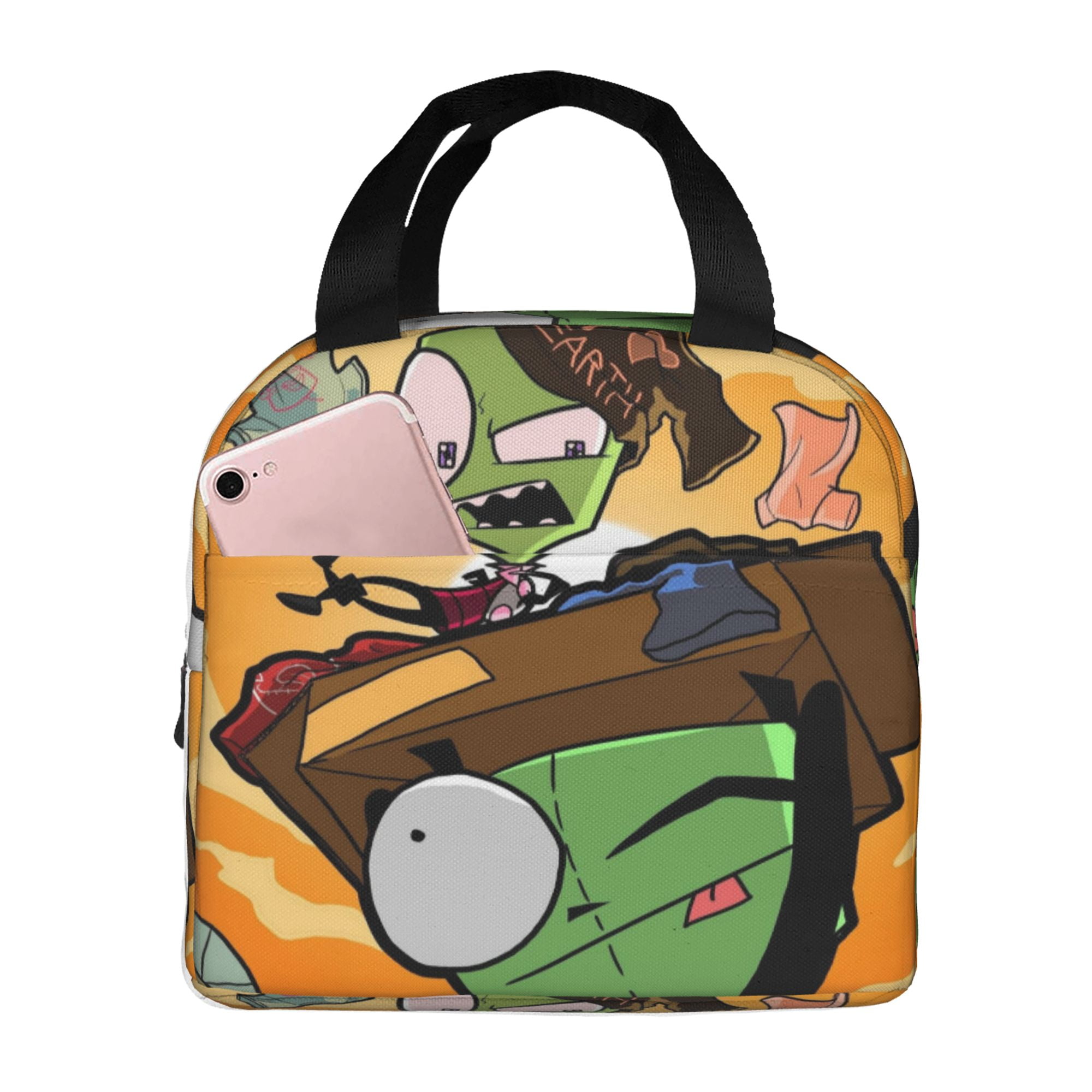 Invader Zim Lunch Bag Tote Bag Insulated Lunch Box Picnic Beach Fishing ...