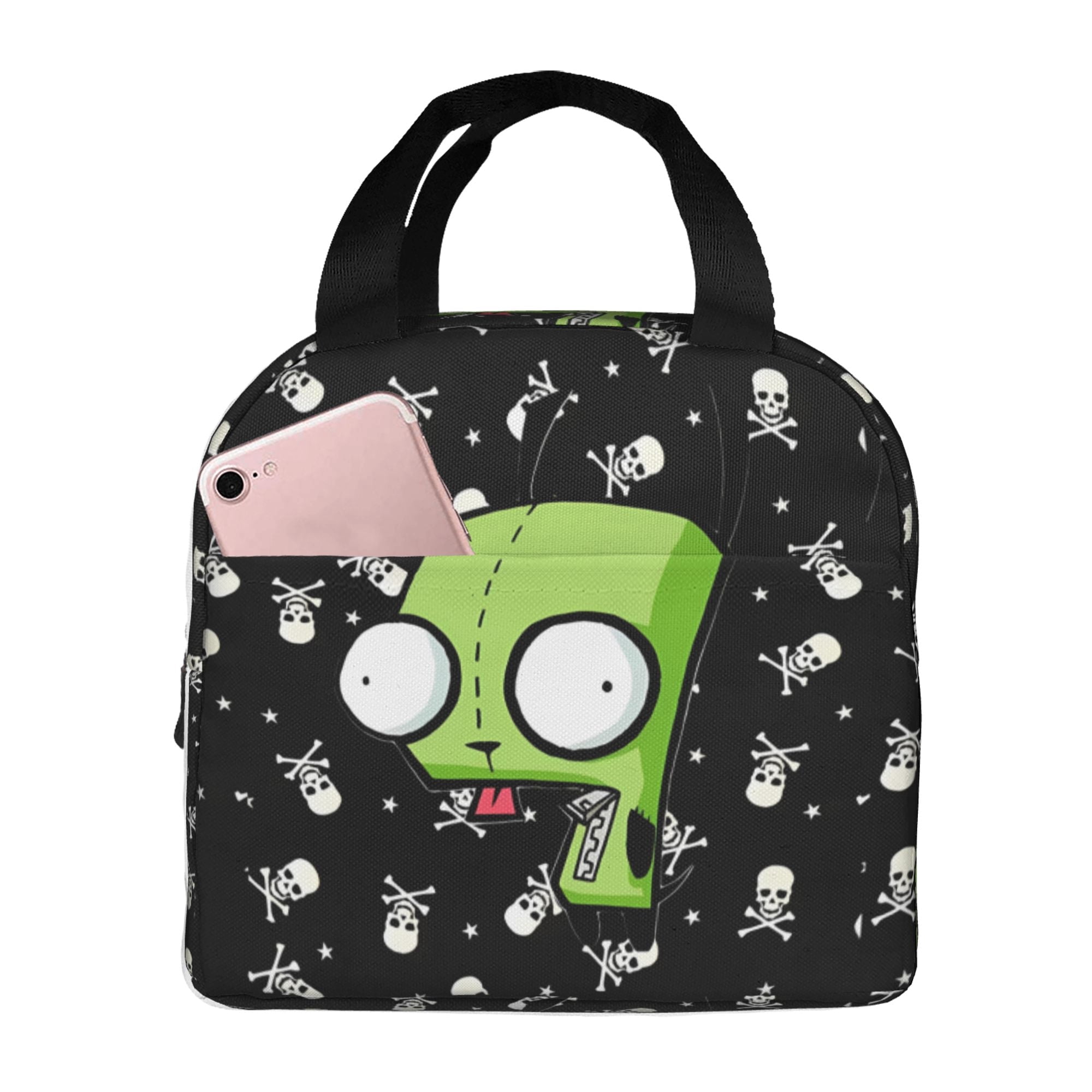 Invader Zim Lunch Bag Tote Bag Insulated Lunch Box Picnic Beach Fishing ...