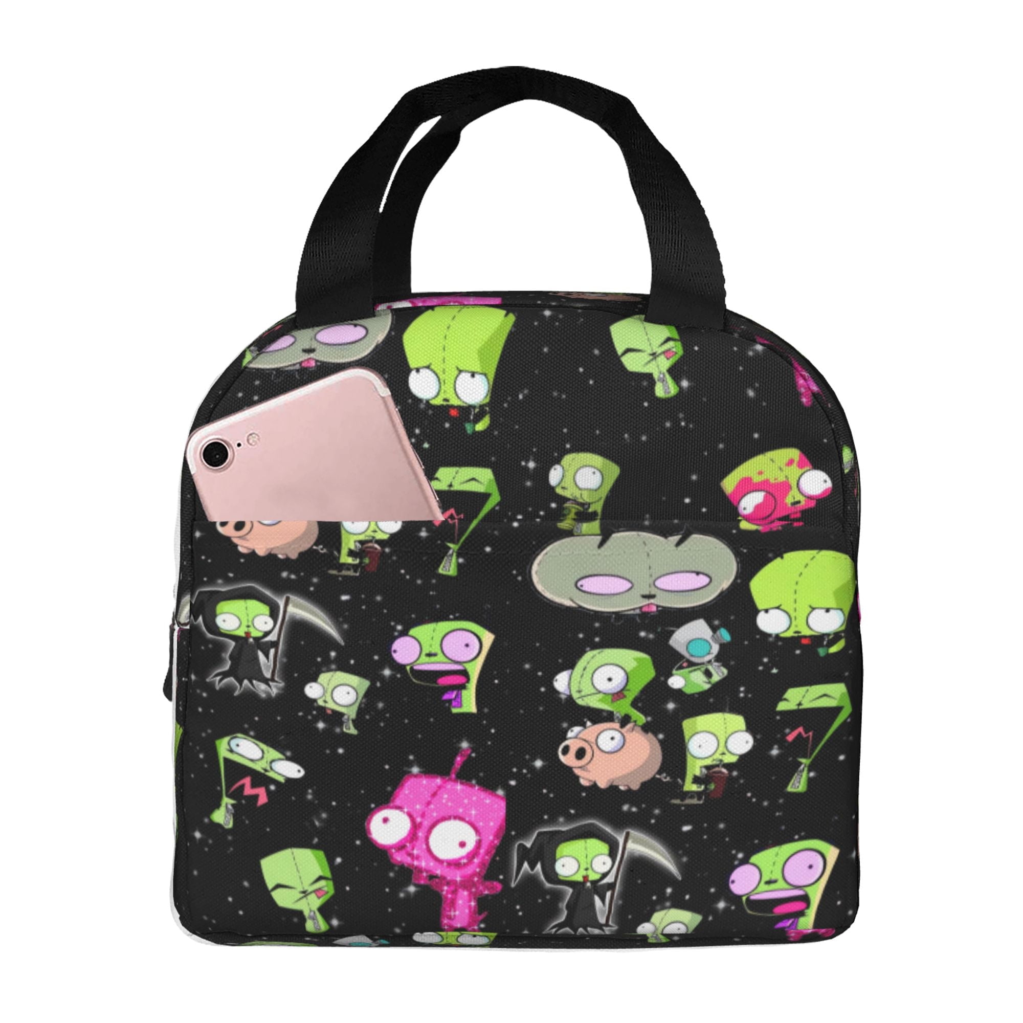 Invader Zim Lunch Bag Tote Bag Insulated Lunch Box Picnic Beach Fishing ...