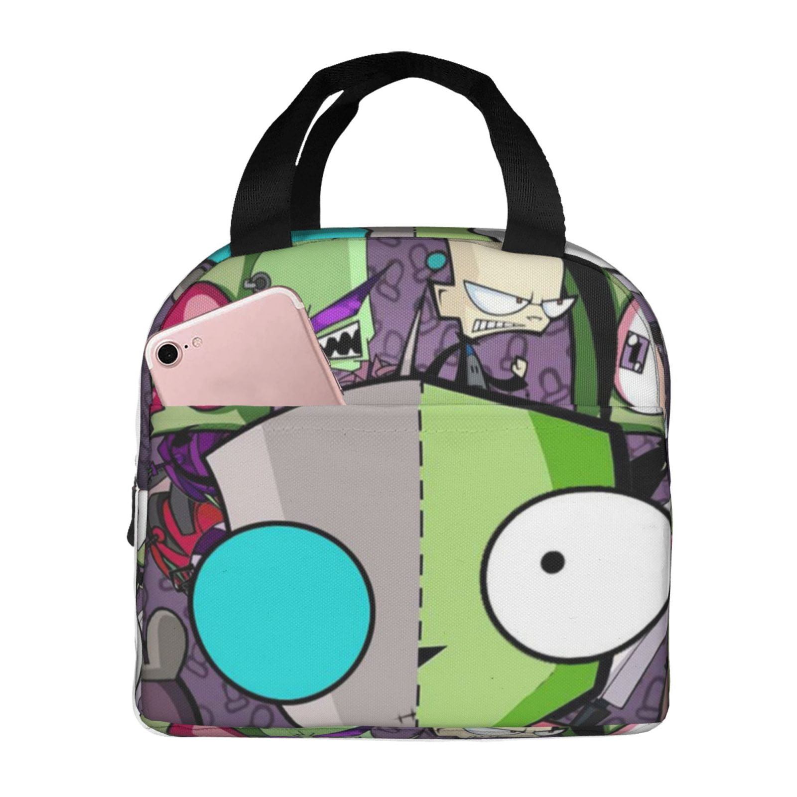 Invader Zim Lunch Bags Lunchbox Portable Tote Bag Insulated Bento Bag ...
