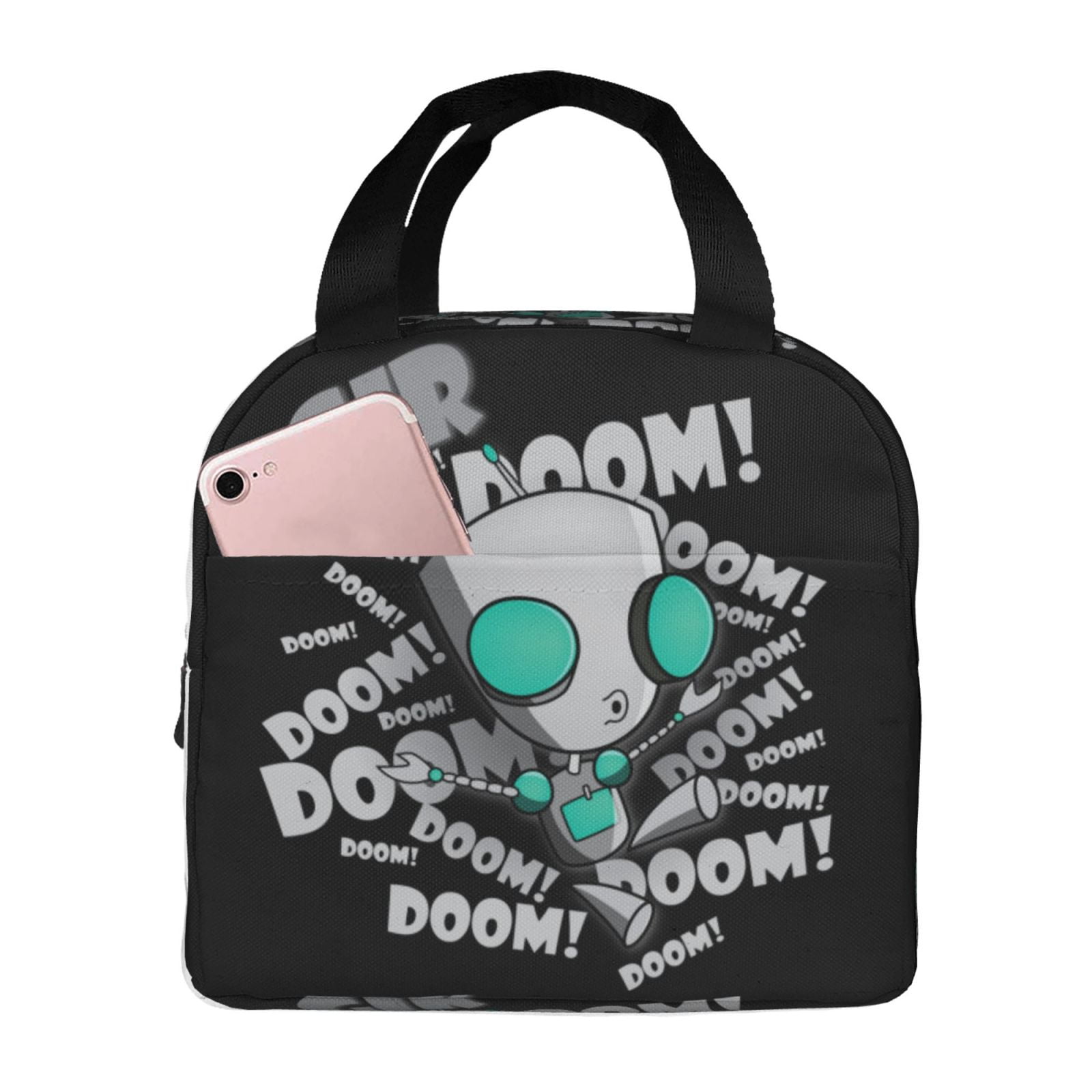 Invader Zim Lunch Bags Lunchbox Portable Tote Bag Insulated Bento Bag ...