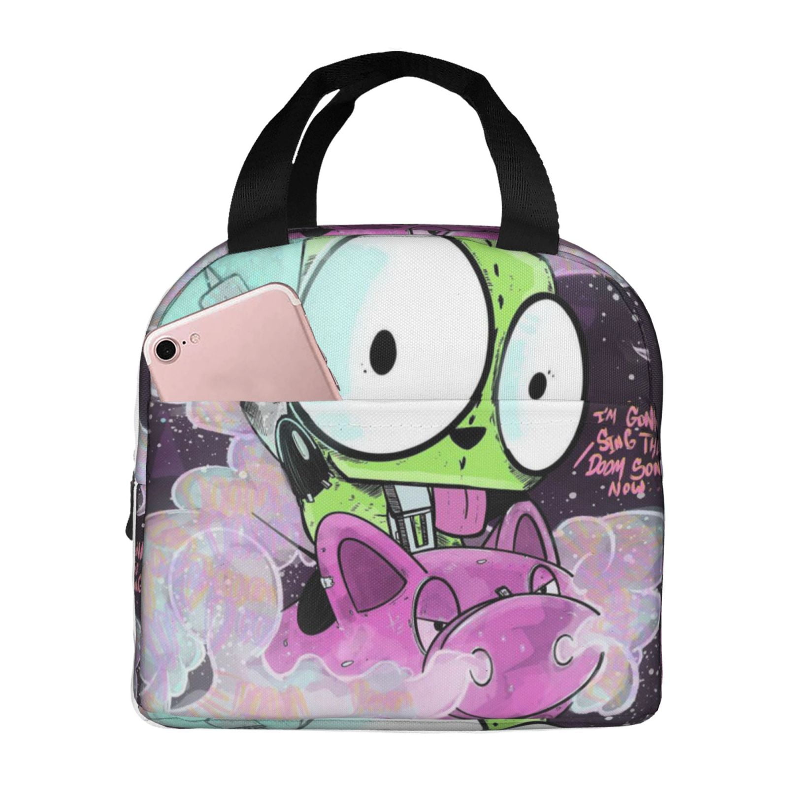 Invader Zim Lunch Bags Lunchbox Portable Tote Bag Insulated Bento Bag ...