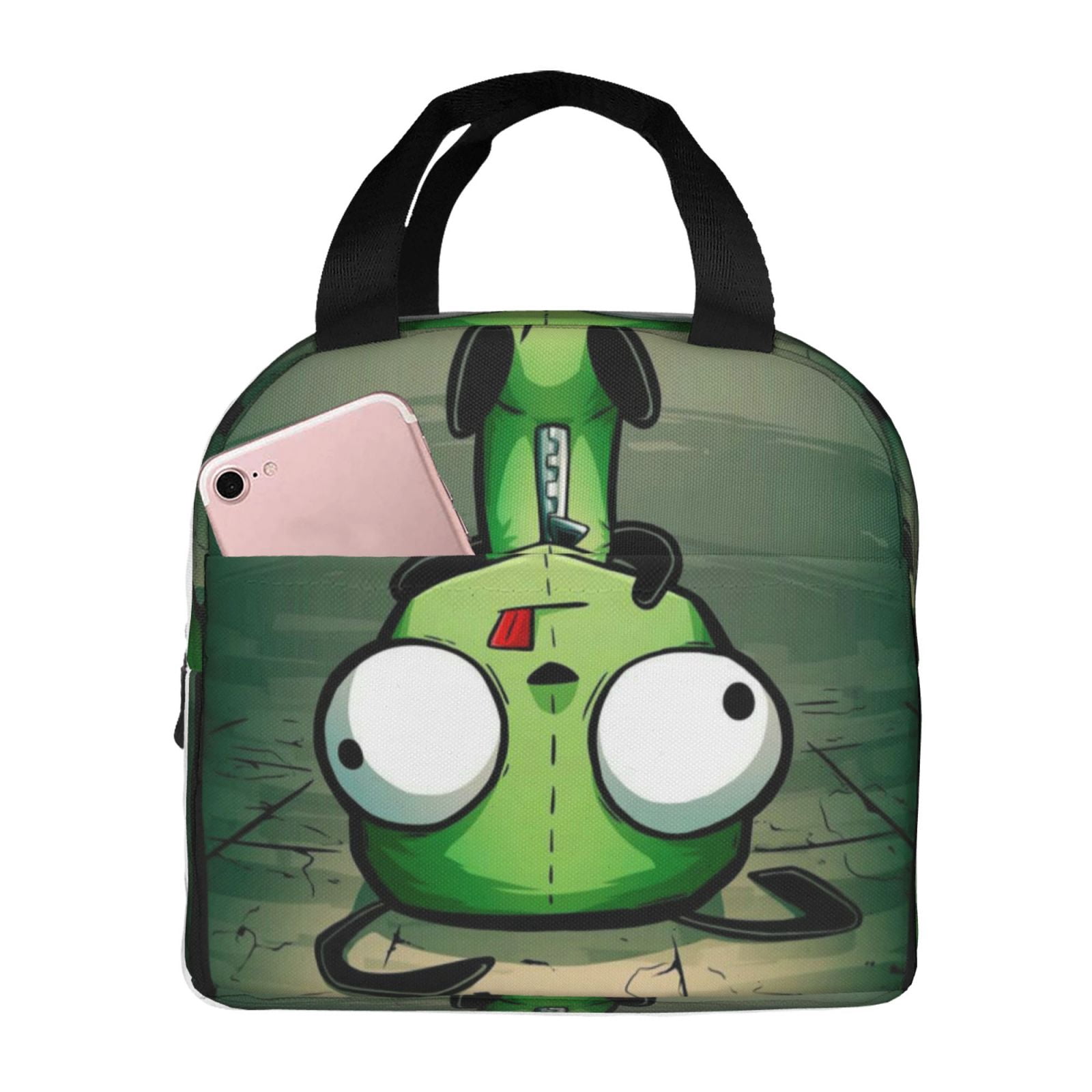 Invader Zim Lunch Bags Lunchbox Portable Tote Bag Insulated Bento Bag ...