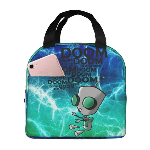 Invader Zim Lunch Bags Lunchbox Portable Tote Bag Insulated Bento Bag ...
