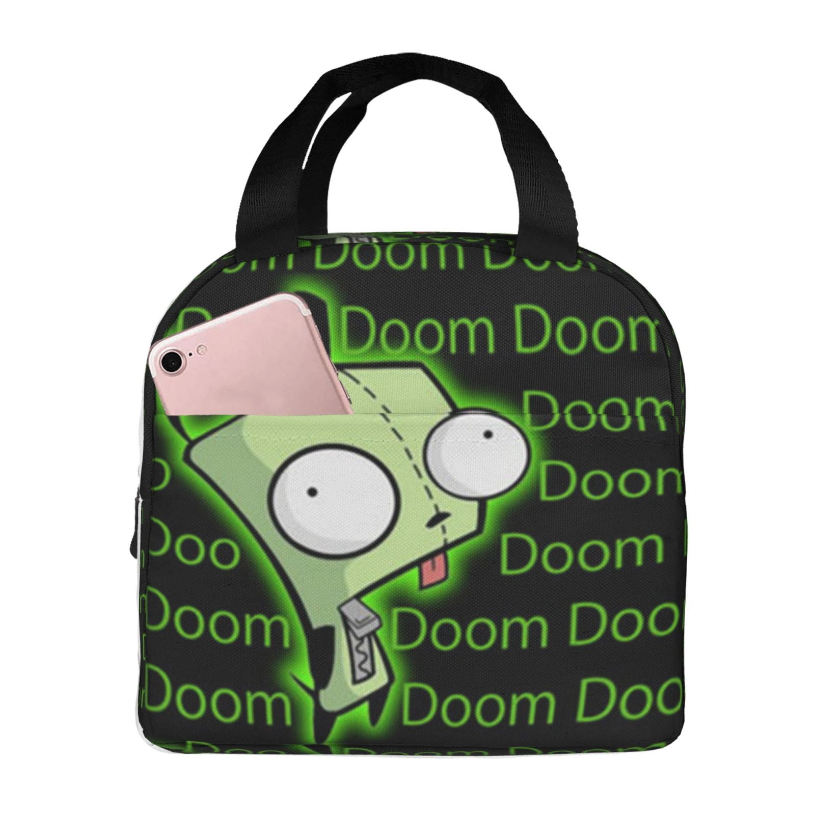 Invader Zim Lunch Bags Lunchbox Portable Tote Bag Insulated Bento Bag ...