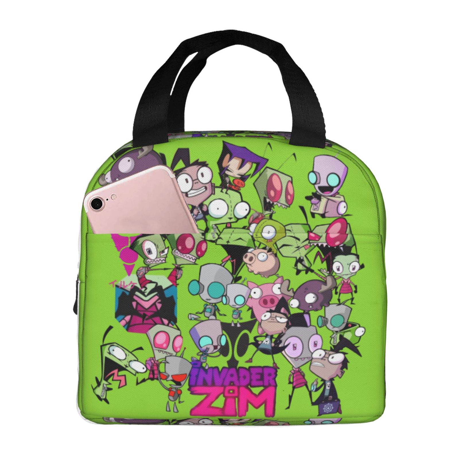 Invader Zim Lunch Bags Lunchbox Portable Tote Bag Insulated Bento Bag ...