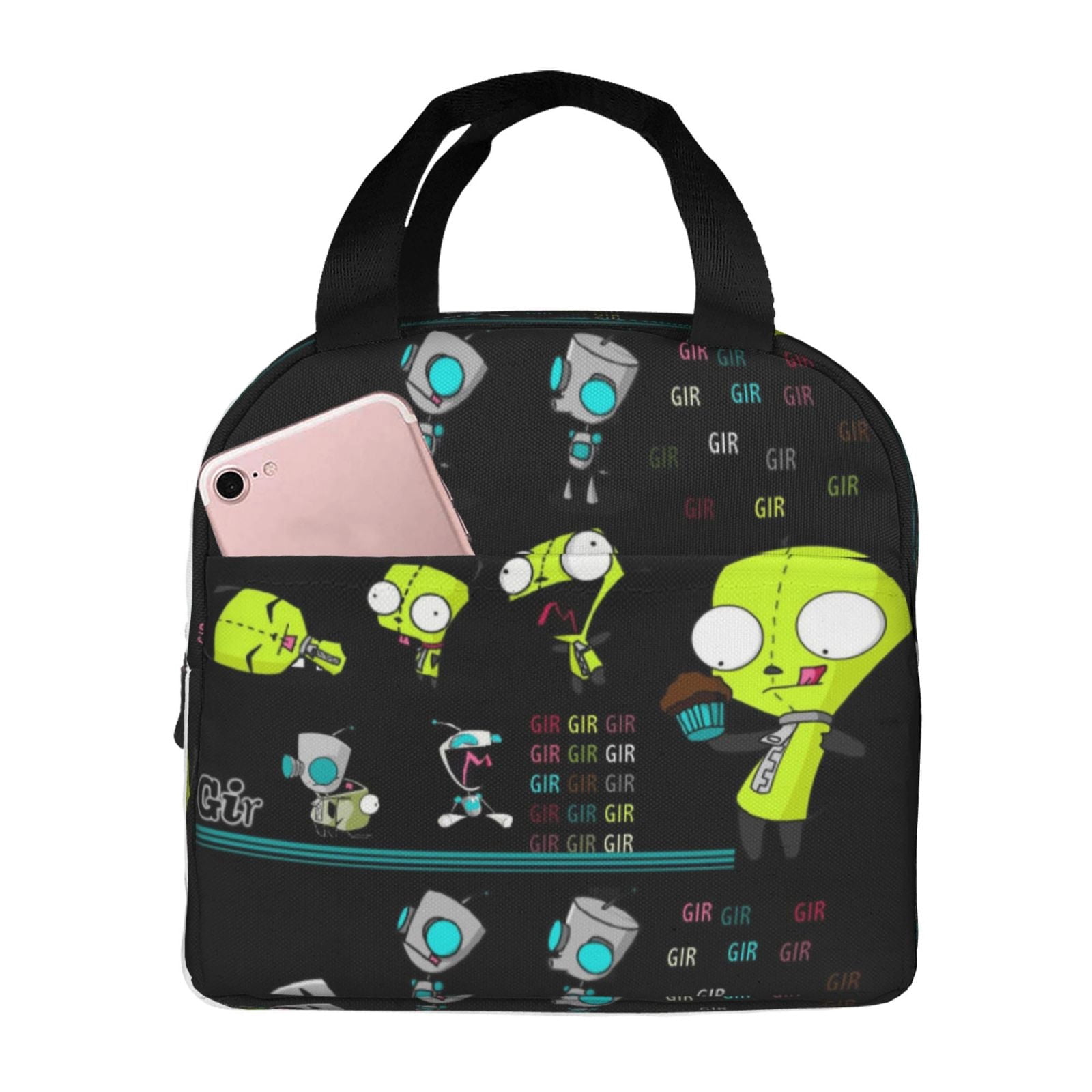 Invader Zim Lunch Bags Lunchbox Portable Tote Bag Insulated Reusable ...