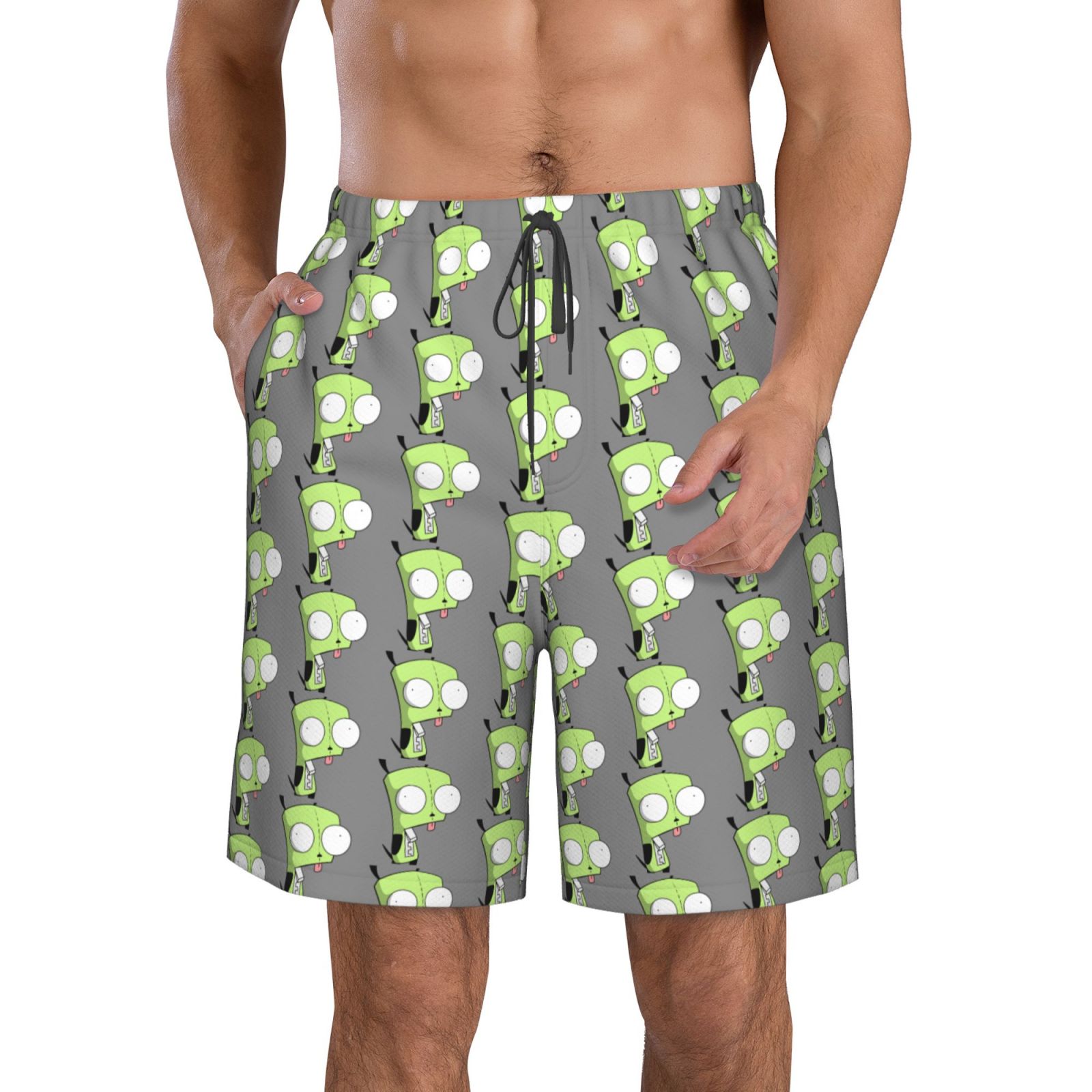 Invader Zim Men's Beach Shorts Swim Trunks Casual Quick Dry Board ...