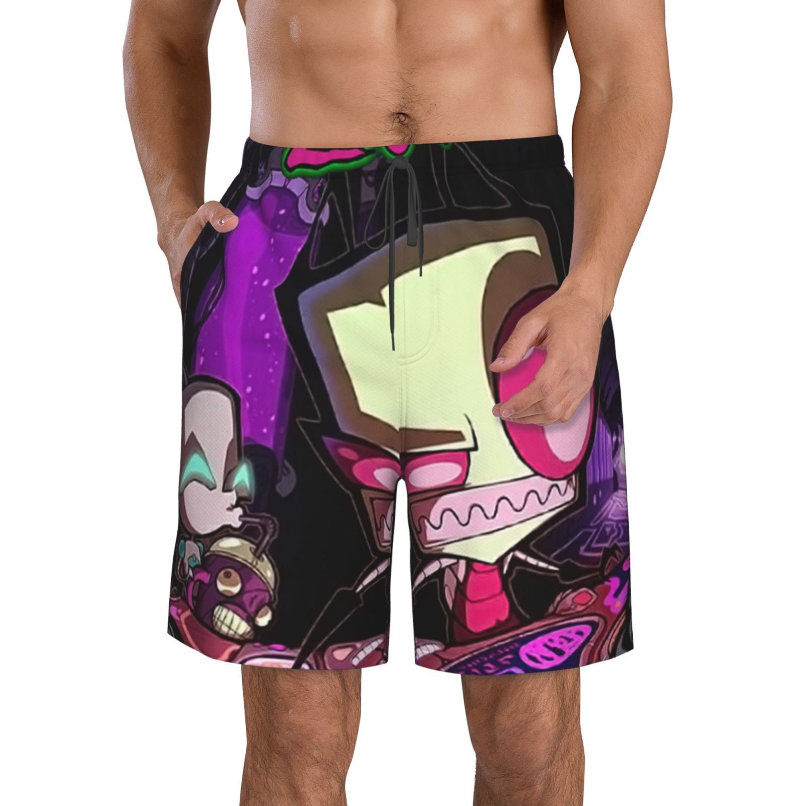 Invader Zim Men's Beach Shorts Swim Trunks Casual Quick Dry Board ...