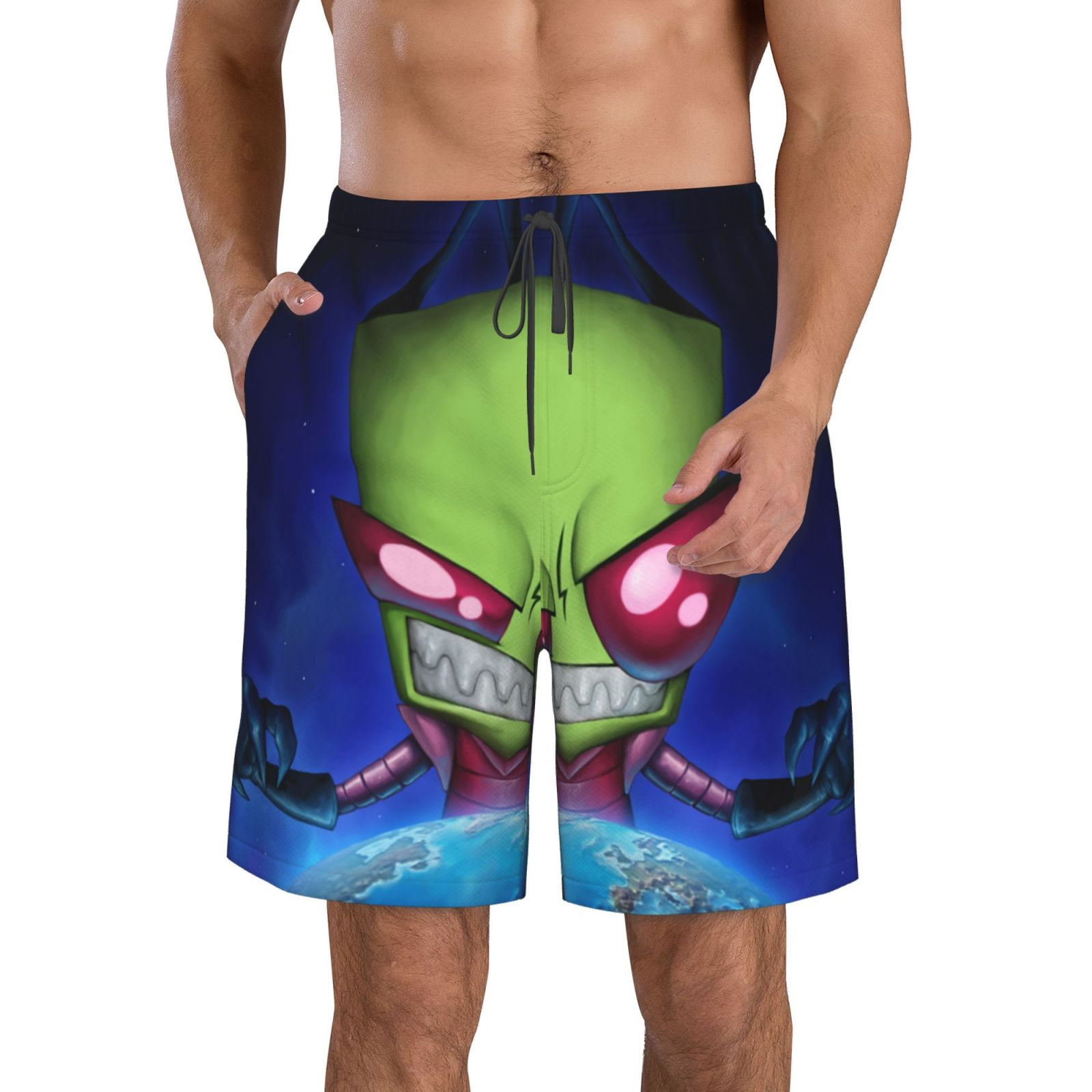 Invader Zim Men's Beach Shorts Swim Trunks Casual Quick Dry Board ...