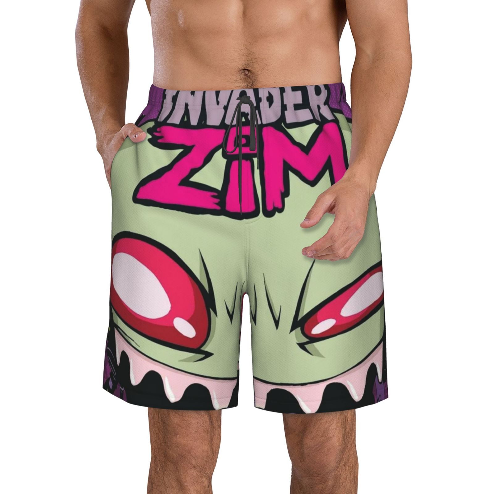 Invader Zim Men's Beach Shorts Swim Trunks Casual Quick Dry Board ...