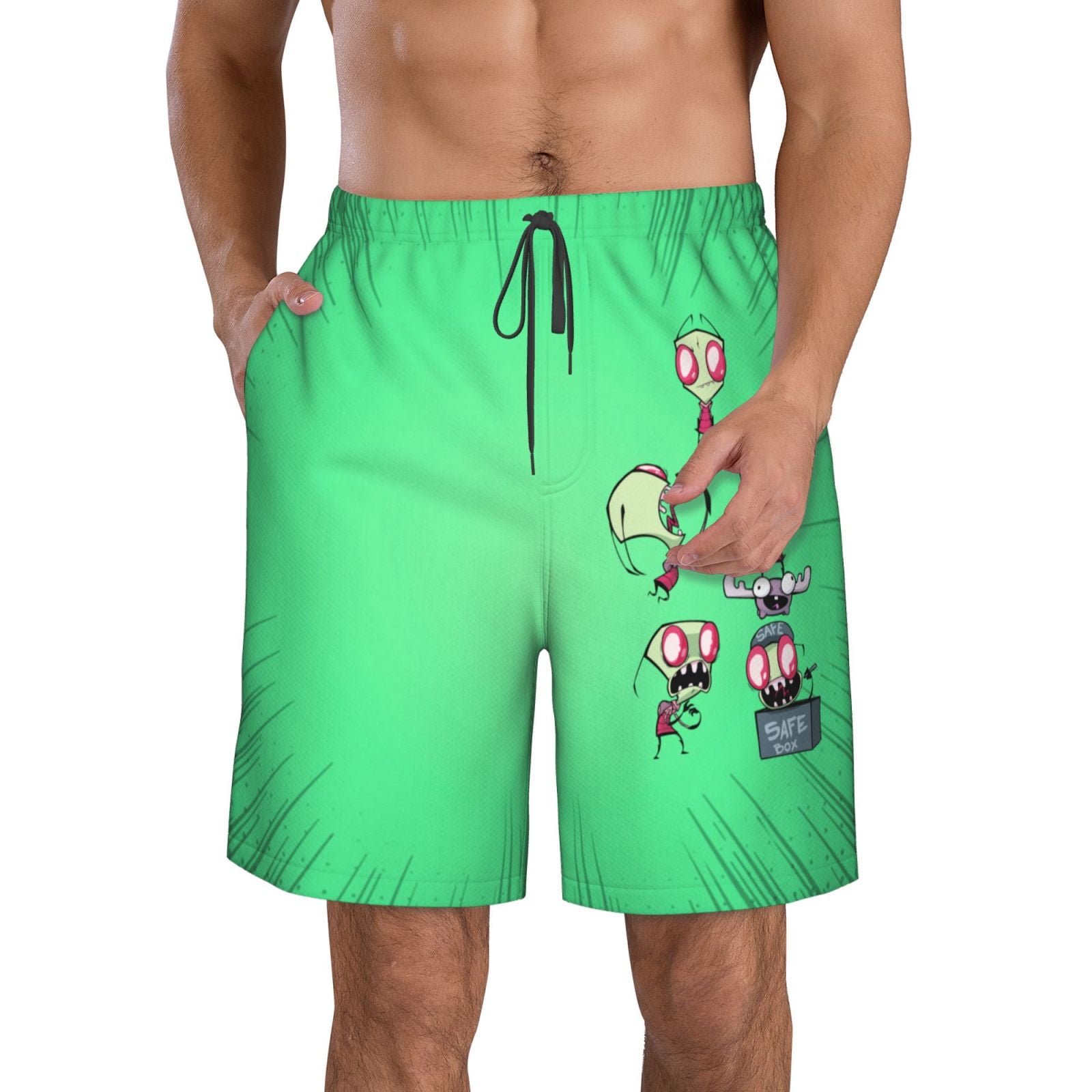 Invader Zim Men's Beach Shorts Swim Trunks Casual Quick Dry Board ...