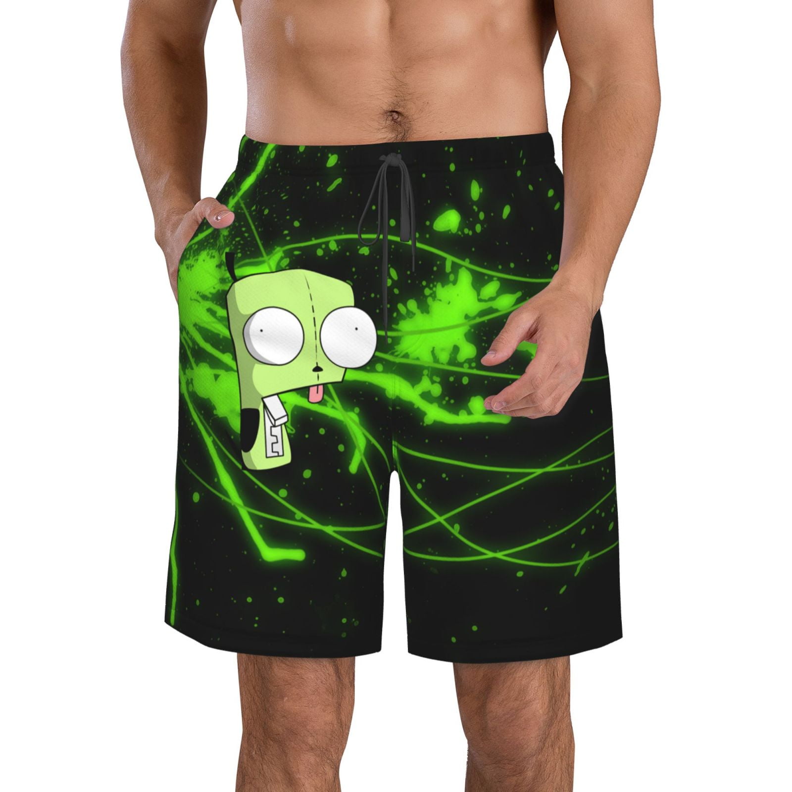 Invader Zim Men's Beach Shorts Swim Trunks Casual Quick Dry Board ...