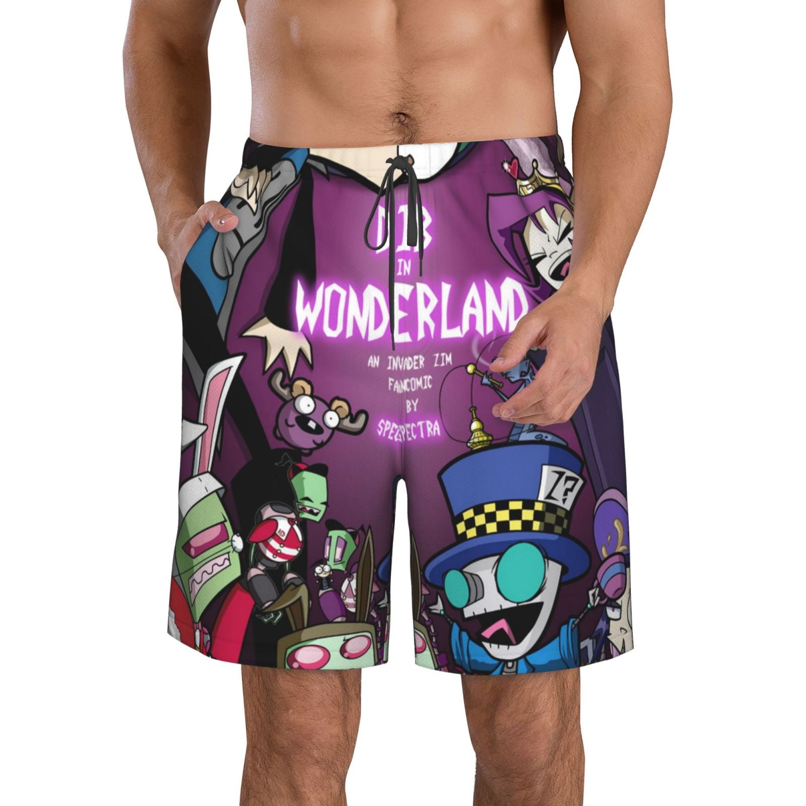 Invader Zim Men's Beach Shorts Swim Trunks Casual Quick Dry Board ...