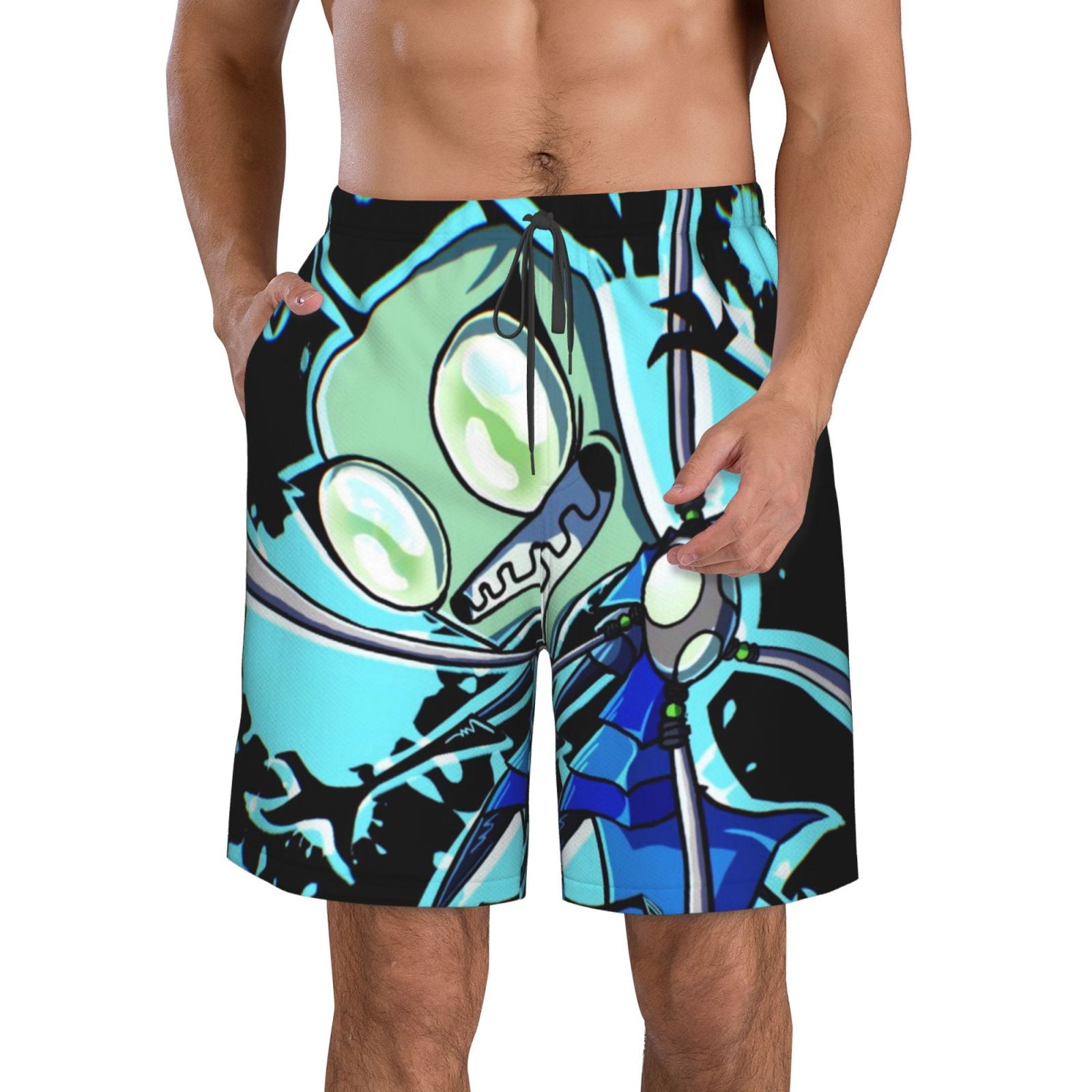 Invader Zim Men's Beach Shorts Swim Trunks Casual Quick Dry Board ...