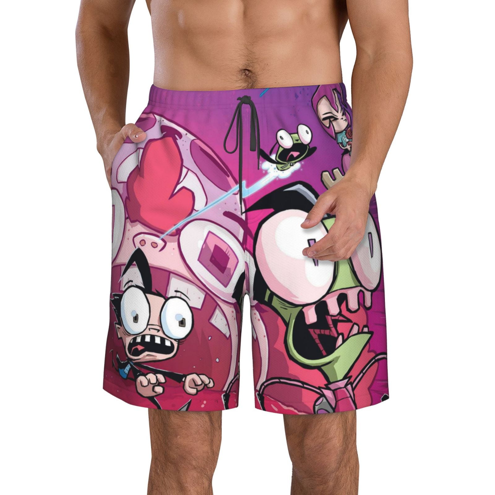 Invader Zim Men's Beach Shorts Swim Trunks Casual Quick Dry Board ...