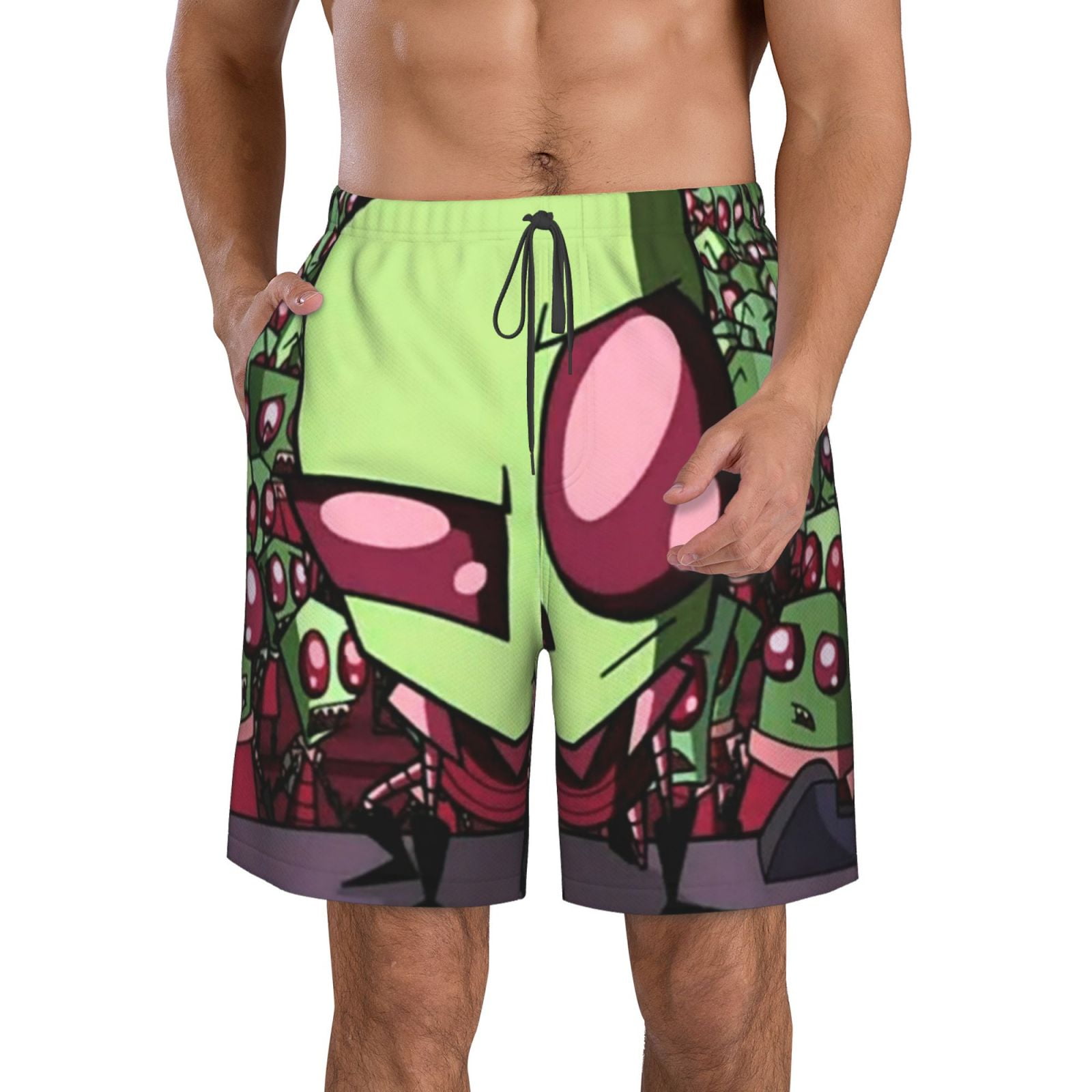 Invader Zim Men's Beach Shorts Swim Trunks Casual Quick Dry Board ...