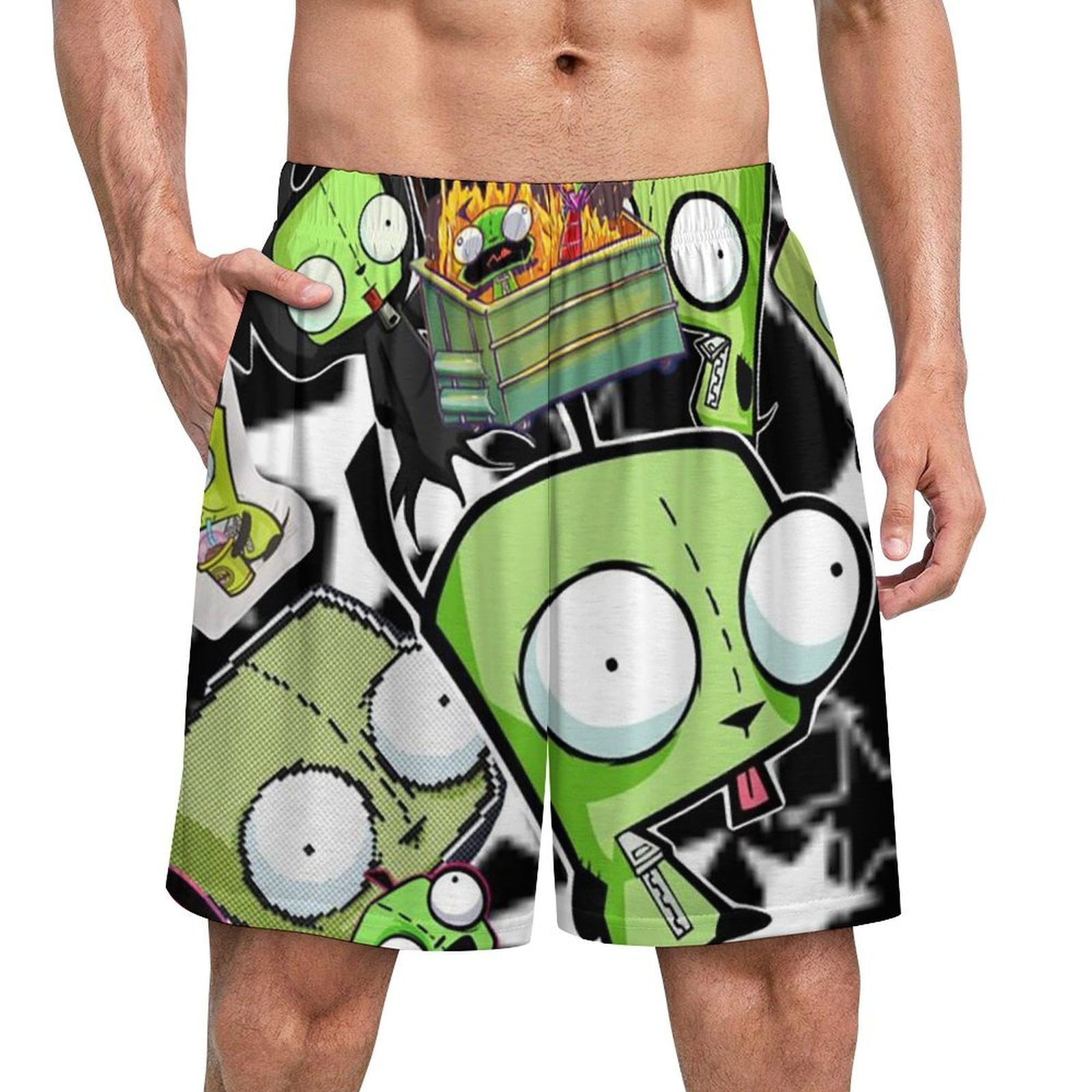 Invader Zim Men's Sleepwear Shorts Pajama Bottom Lounge Sleep Pajama ...
