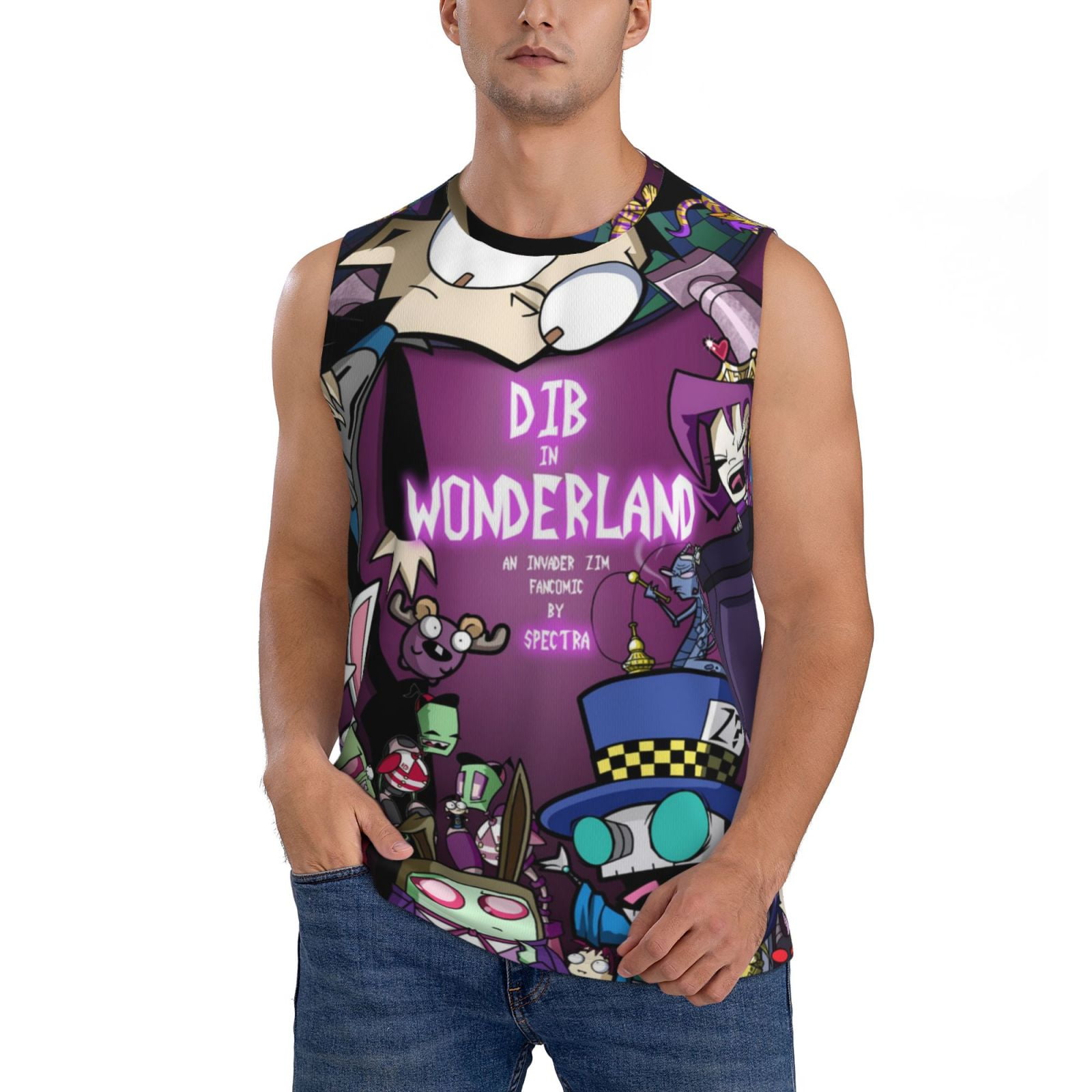 Invader Zim Men's Tank Top Lightweight Summer Sleeveless Tee Shirt ...