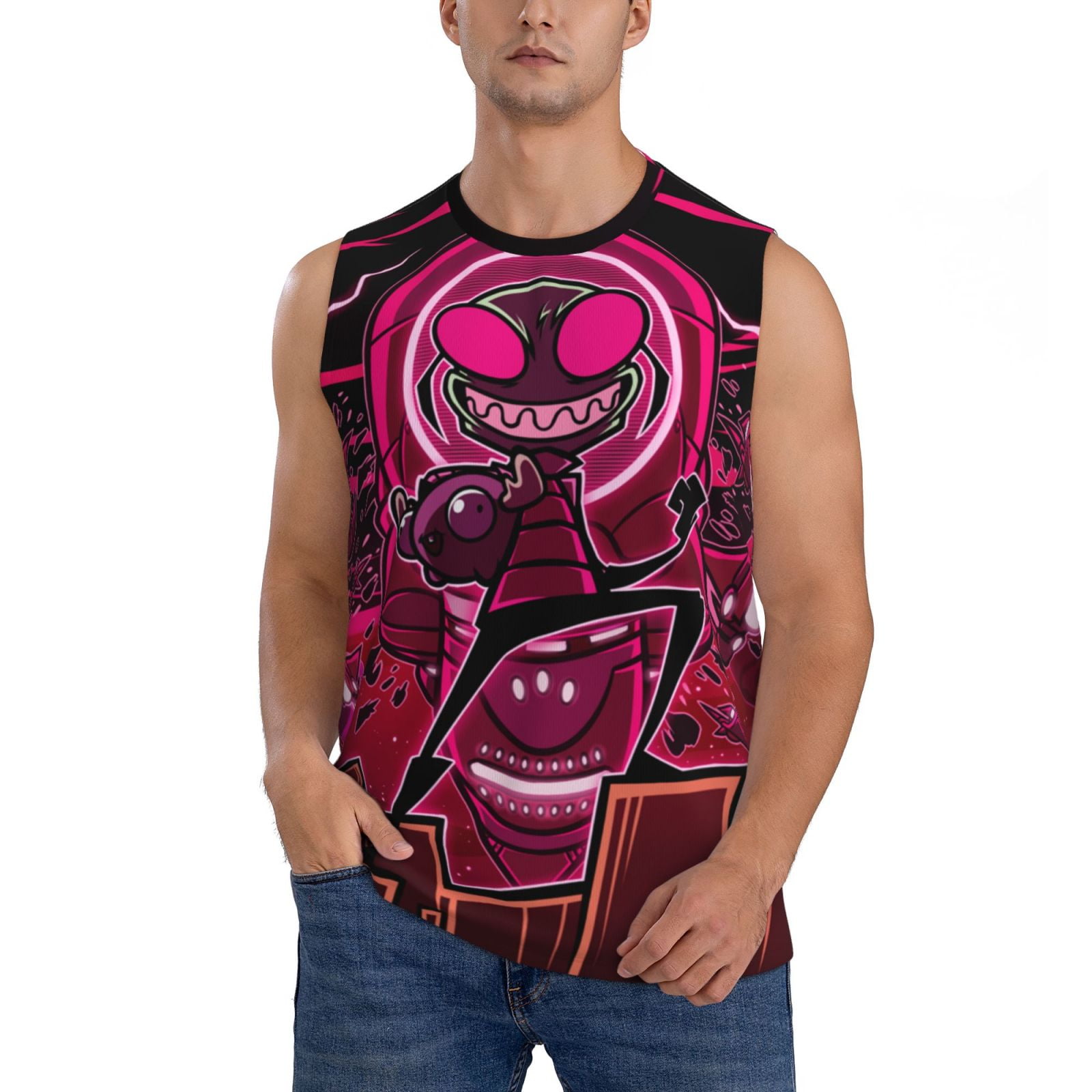 Invader Zim Men's Tank Top Lightweight Summer Sleeveless Tee Shirt ...
